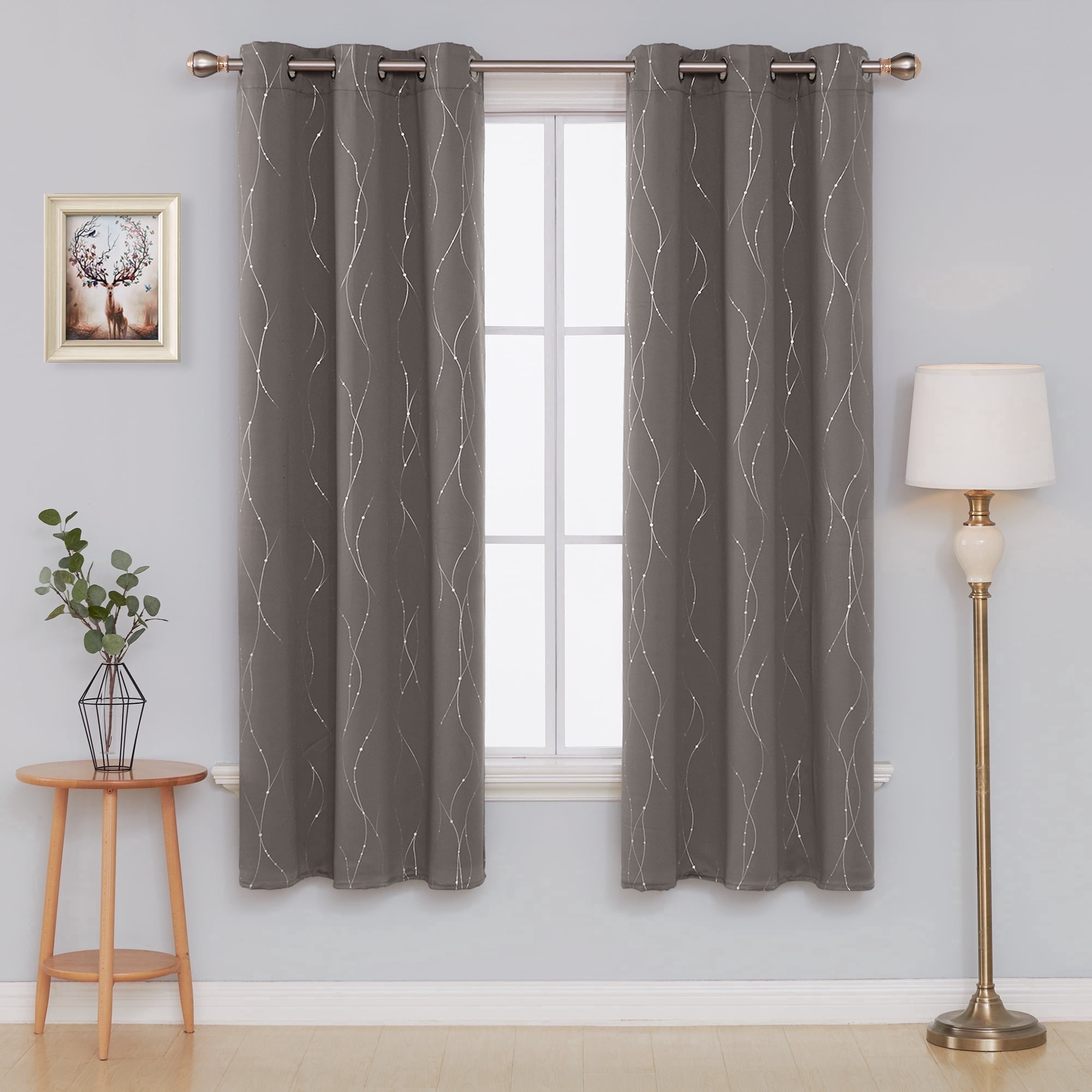 Deconovo Taupe Blackout Curtains for Kids Nursery, Thermal Insulated ...