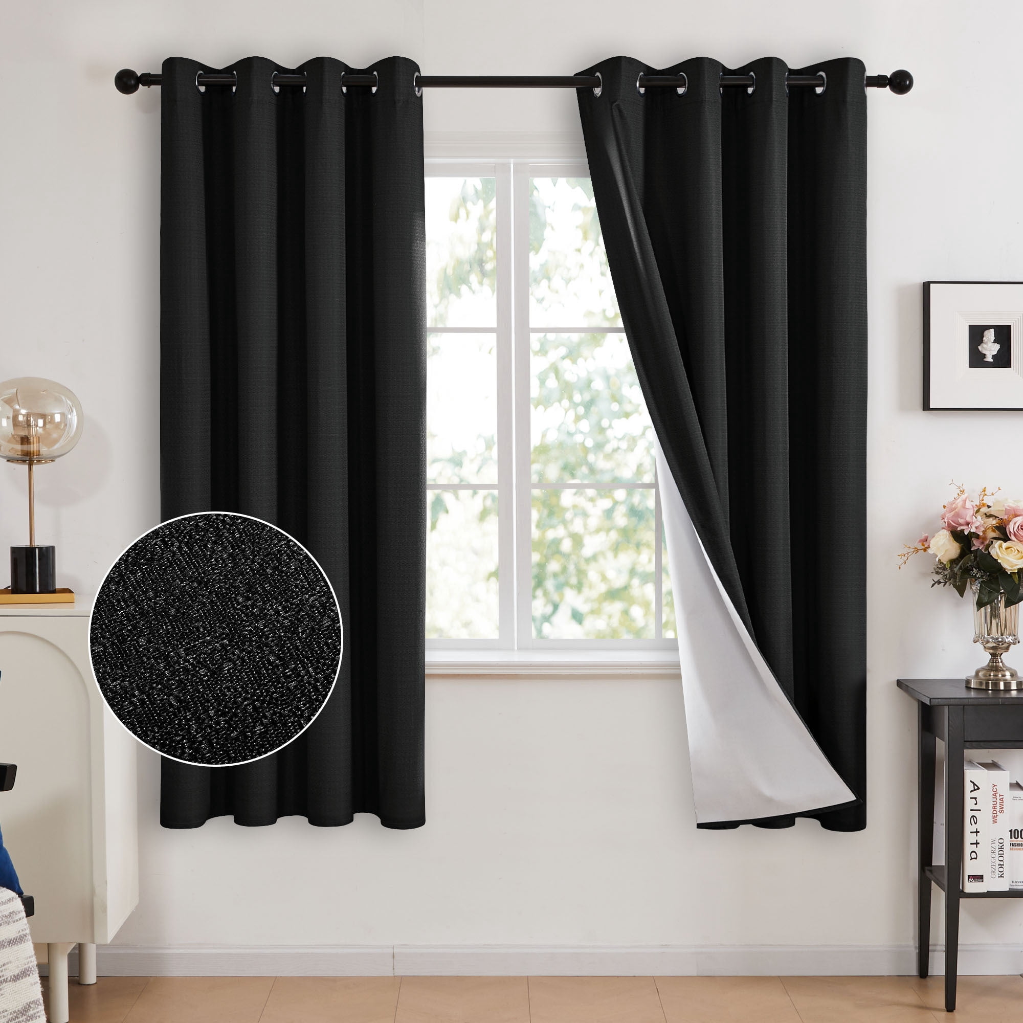 Deconovo Total Blackout Curtains for Bedroom - Thermal Insulated ...