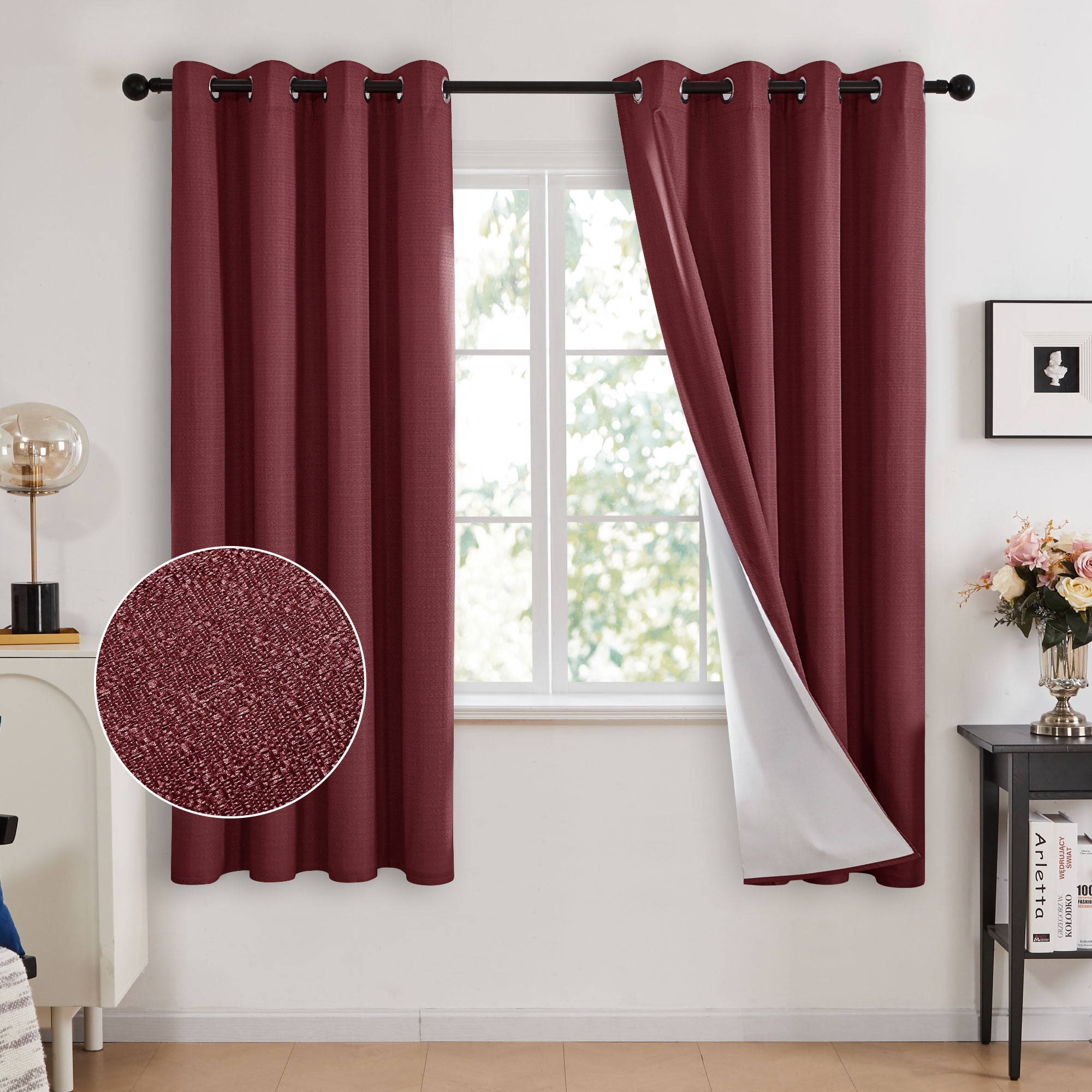 Deconovo Total Blackout Curtains for Bedroom - Thermal Insulated ...
