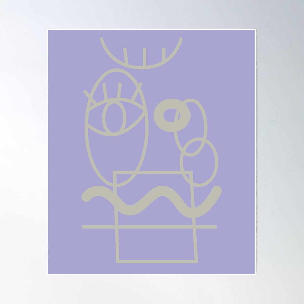 Deconstructed Abstract Face Poster Wall Art, Modern Wall Decor For ...