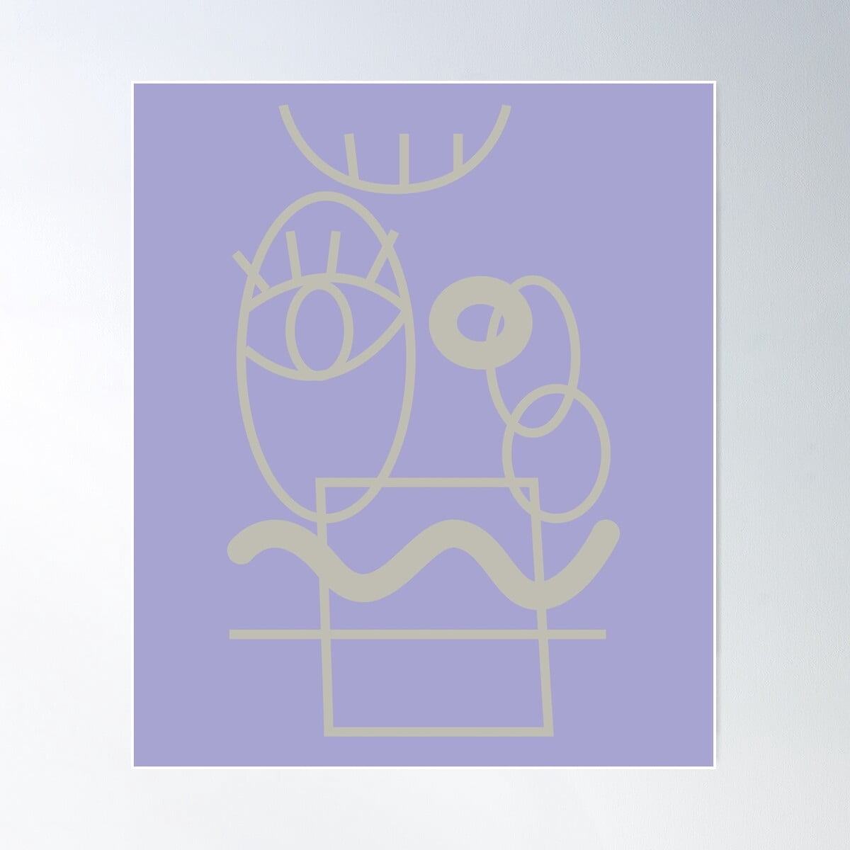 Deconstructed Abstract Face Poster Wall Art, Modern Wall Decor For ...