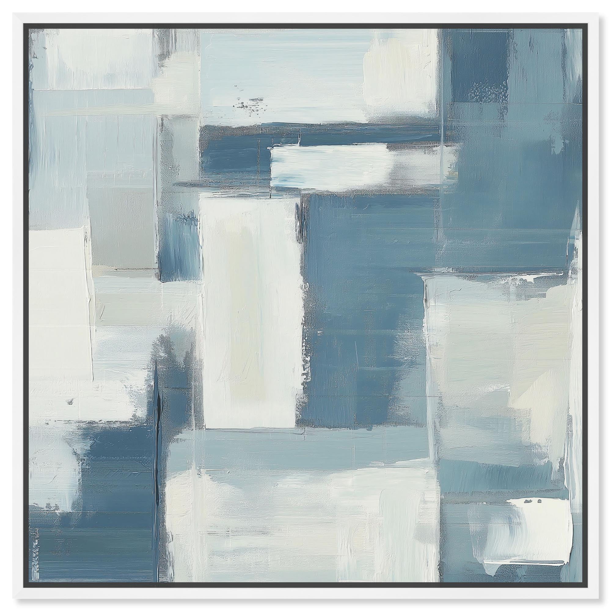 Deconstructed Blue III Canvas Blue Abstract Art by Art Remedy, White ...
