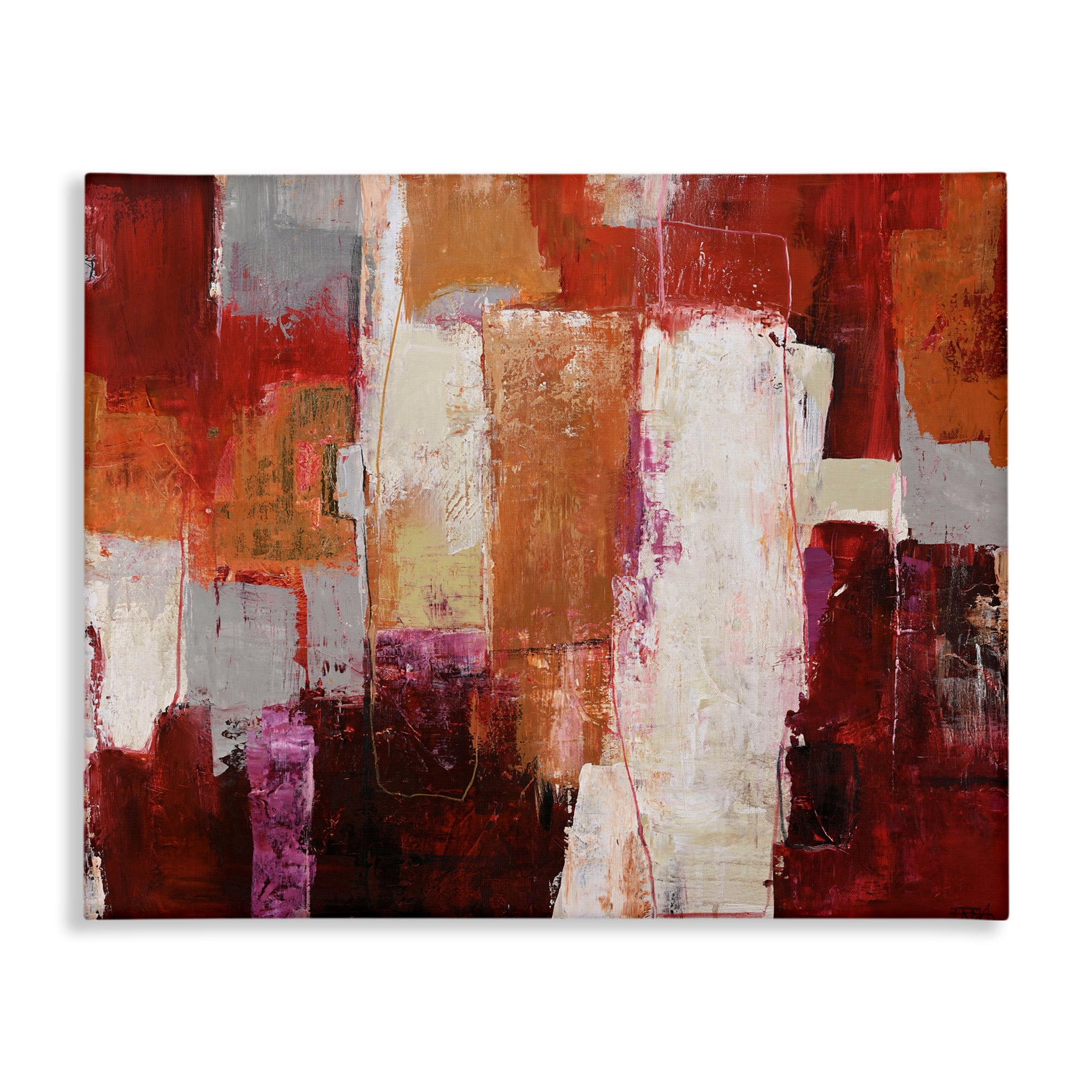 Deconstructed City Abstract Canvas Wall Art, design by Design Fabrikken ...