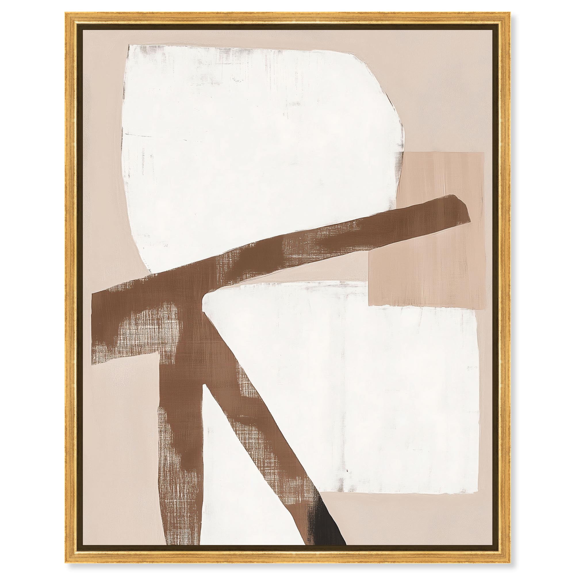 Deconstructed Form I Canvas Print Brown Wall Decor by Art Remedy, Gold ...