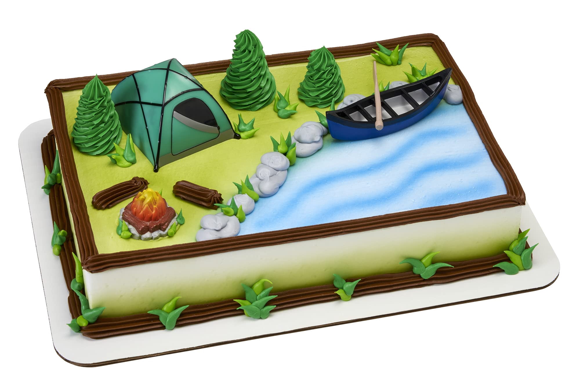 Decopac Fireside Camp DecoSet Cake Decoration AIS1 Multi, Tent: 3"L x 2 ...