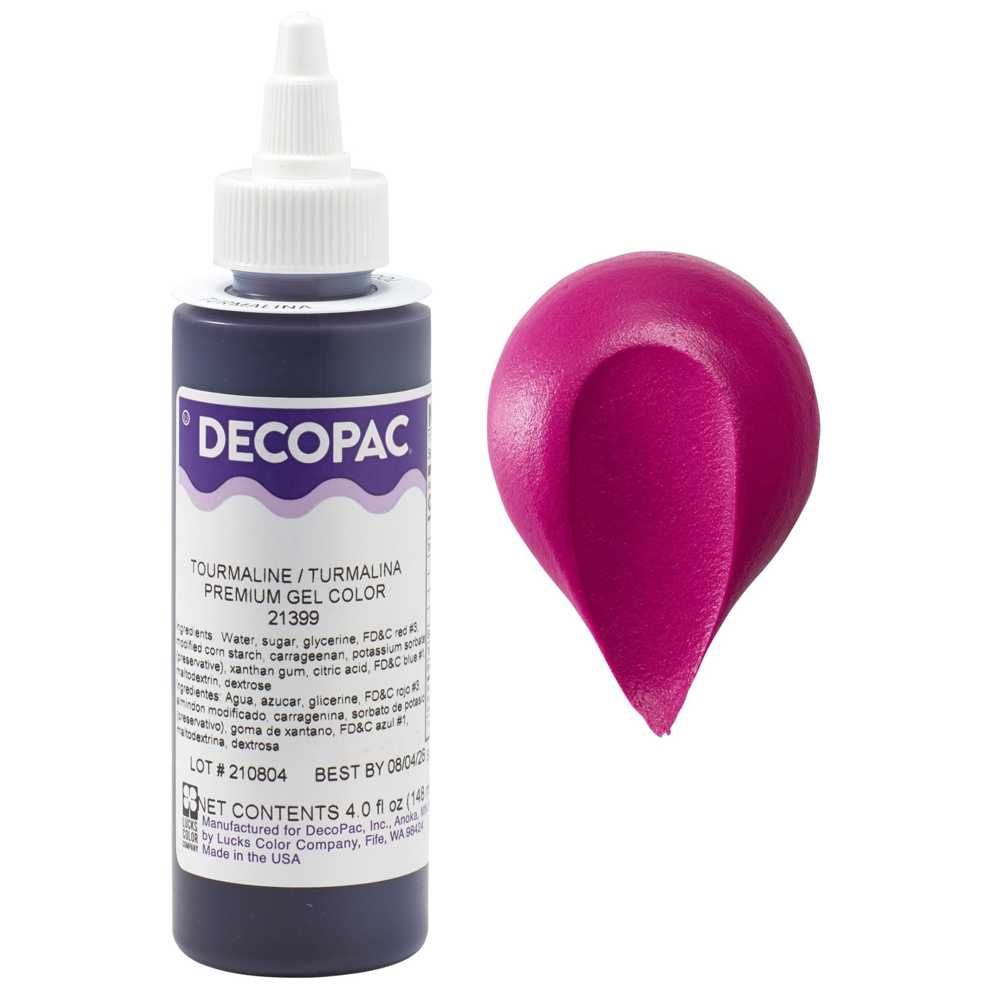 DecoPac Tourmaline Trend Premium Gel Color Cake Decorations, Pink Food ...