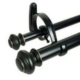 Decopolitan 1" Antique Bronze Urn Double Curtain Rod, Bronze - Walmart.com