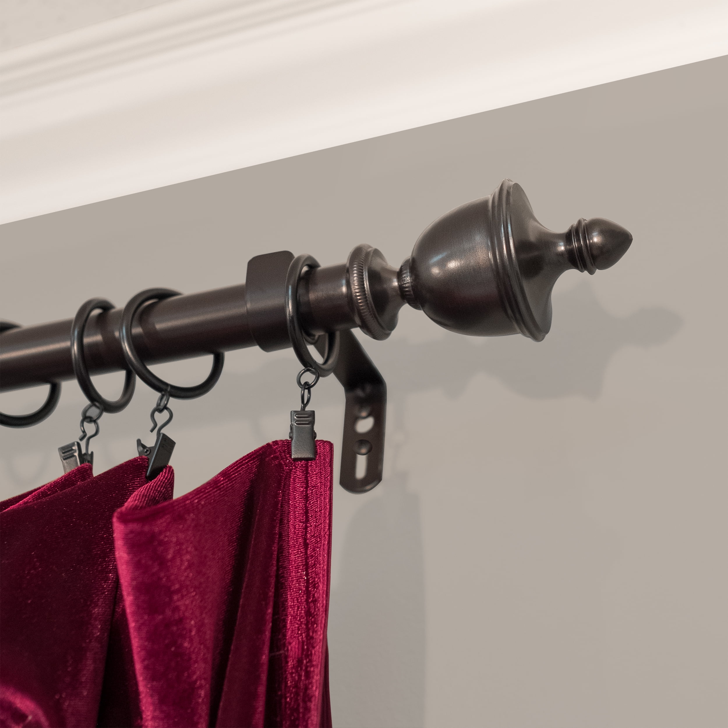 Decopolitan 1 Inch Telescoping Drapery Rod Set for Windows, Durable ...