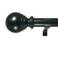 Decopolitan 1" Diameter Ball Telescoping Drapery Rod Set 18-36" Black ...