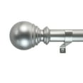Decopolitan 1" Diameter Ball Telescoping Drapery Rod Set 72-144" Silver ...