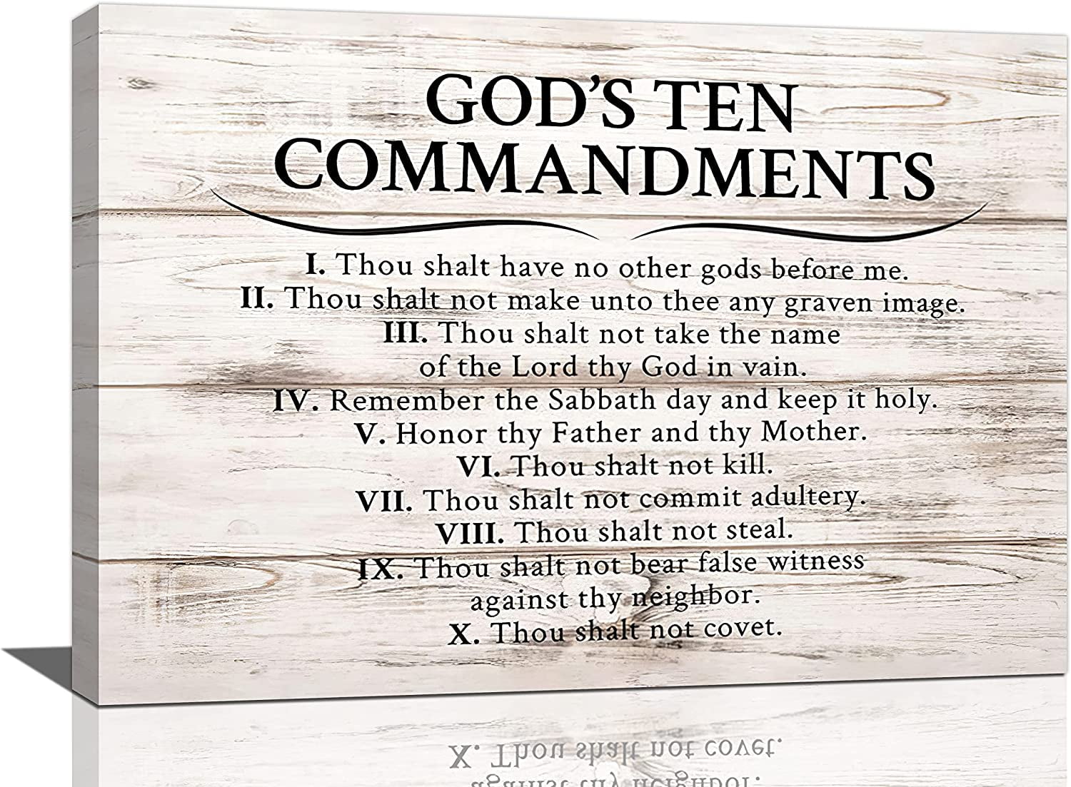 Decor 10 Commandments Wall Art Christian Scriptures Canvas Prints Bible ...