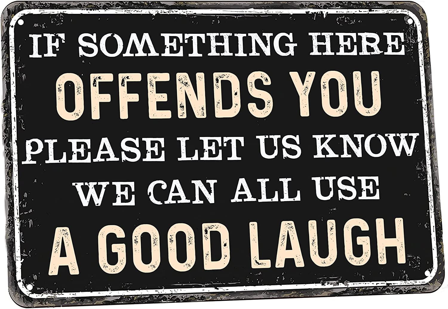 Decor 12'' x 8'' Funny Vintage Tin Signs Sarcastic Retro Metal Signs For Home Wall, Backyard ...