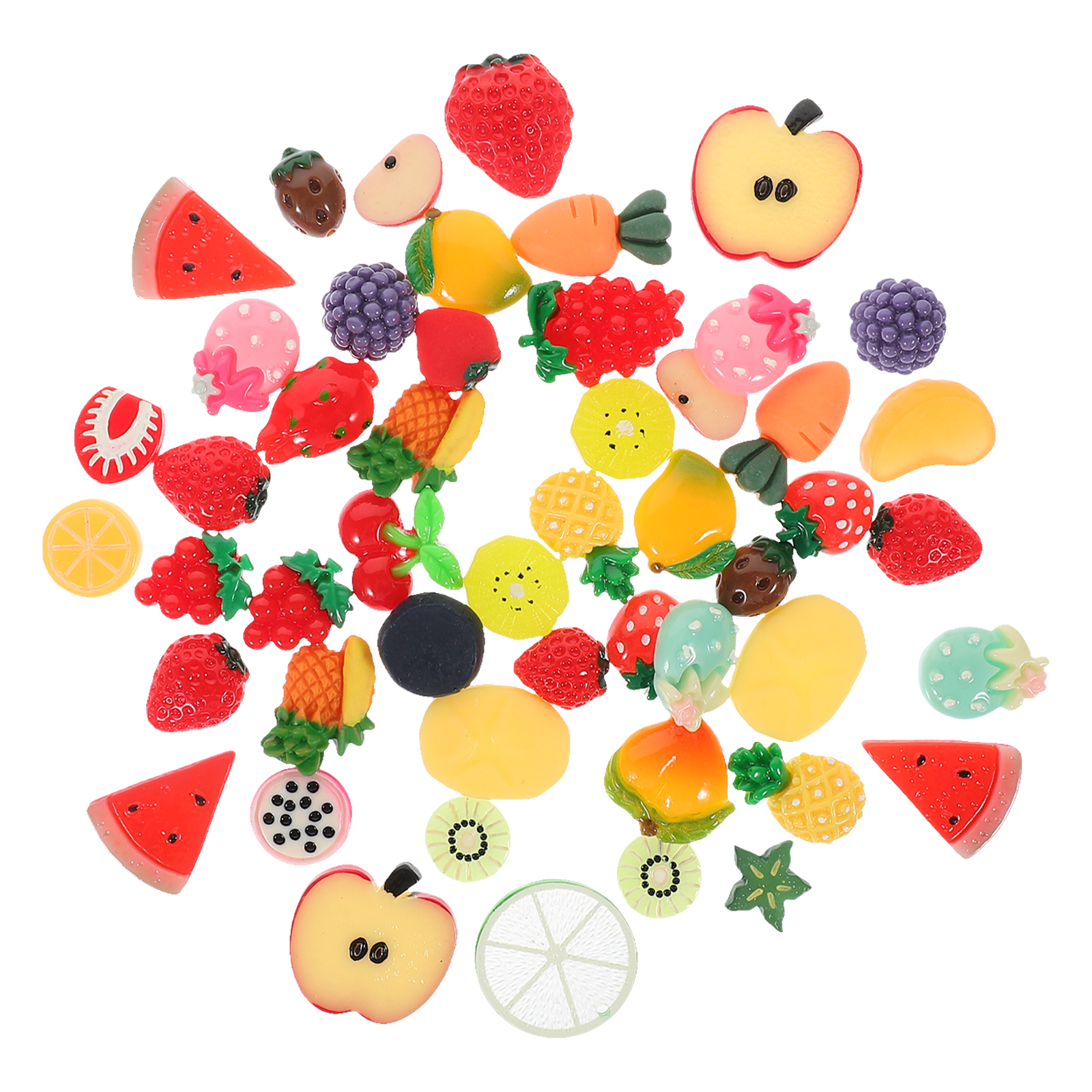 Decor 50 Pcs Table Top Fake Fruit Mini Prop Photography Props Doll ...