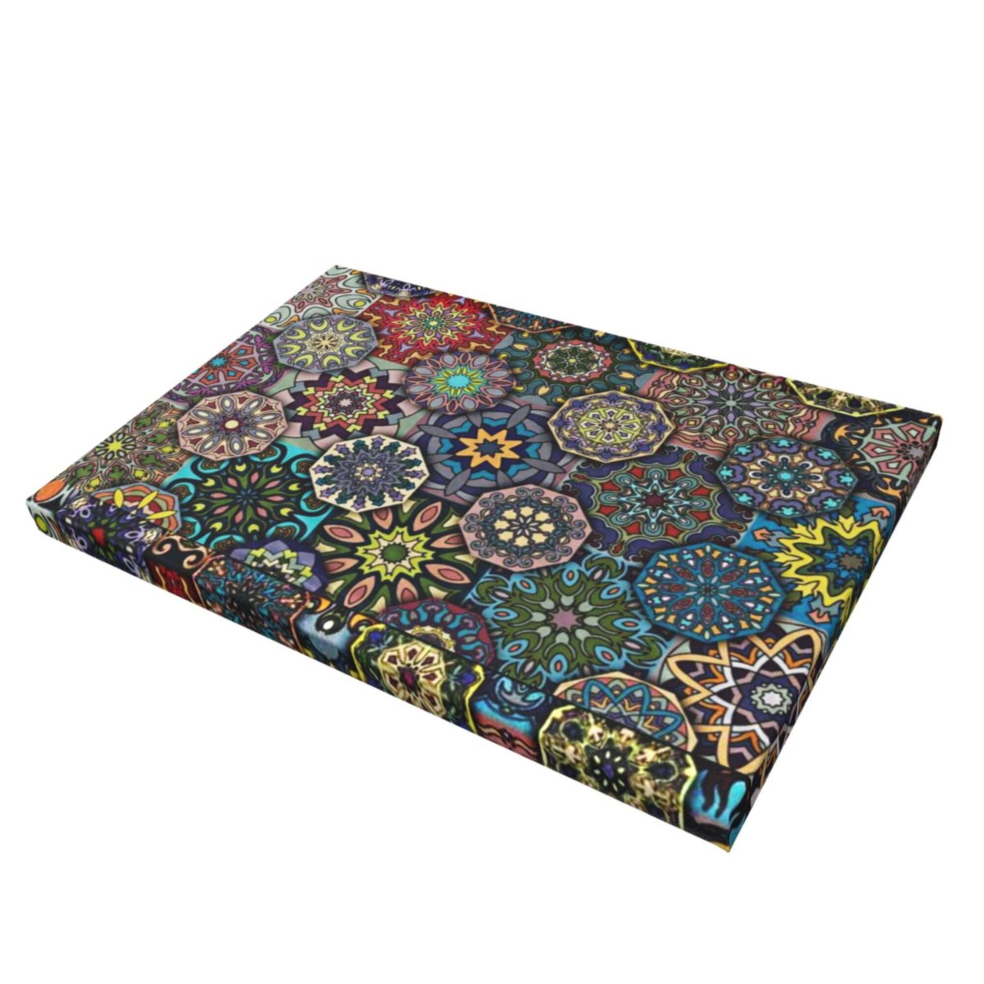Decor Ancient Floral Mandala Tribal Wall Decor Bathroom Canvas Painting ...