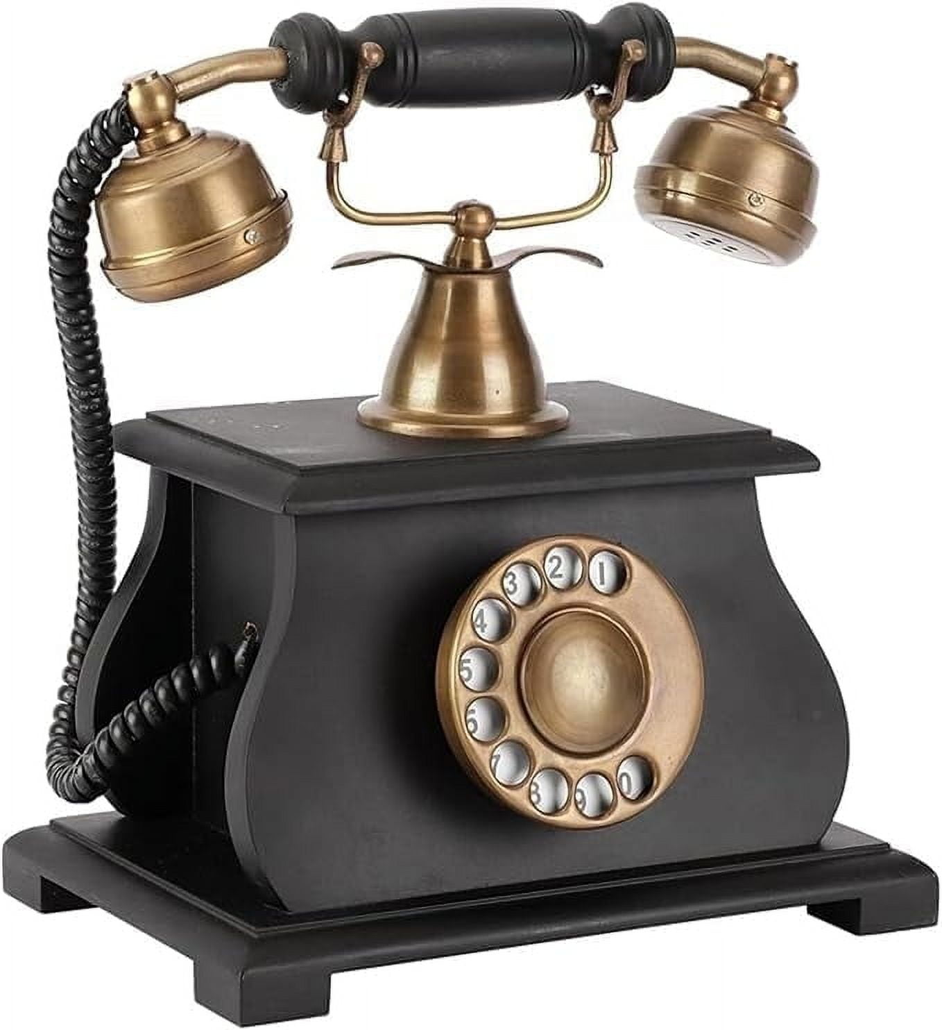 Decor Antique Decorative Wooden Stand, Non-Functional Retro Rotary Dial ...