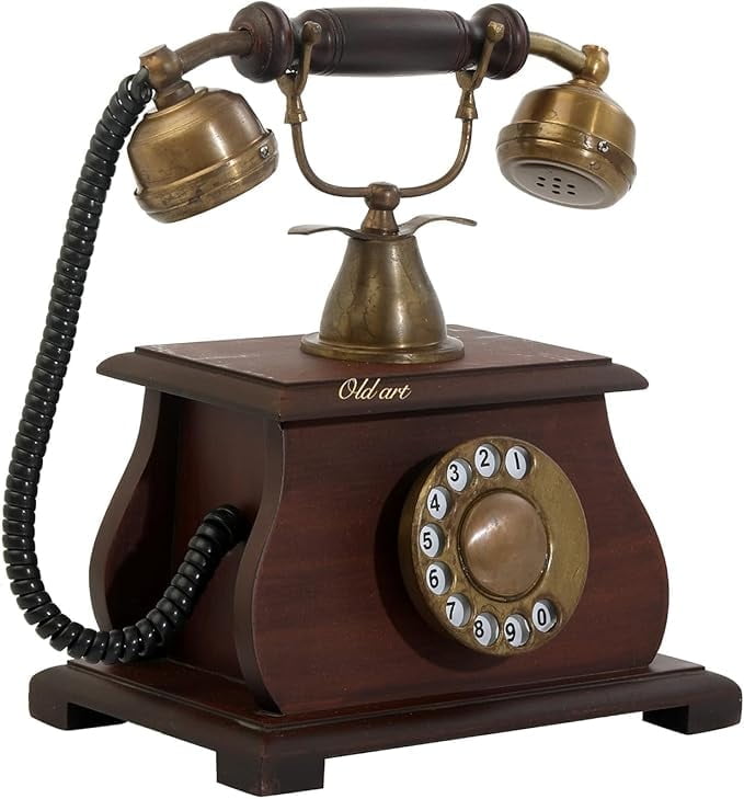 Decor Antique Vintage Style Rotary Dial Telephone with a Decorative ...