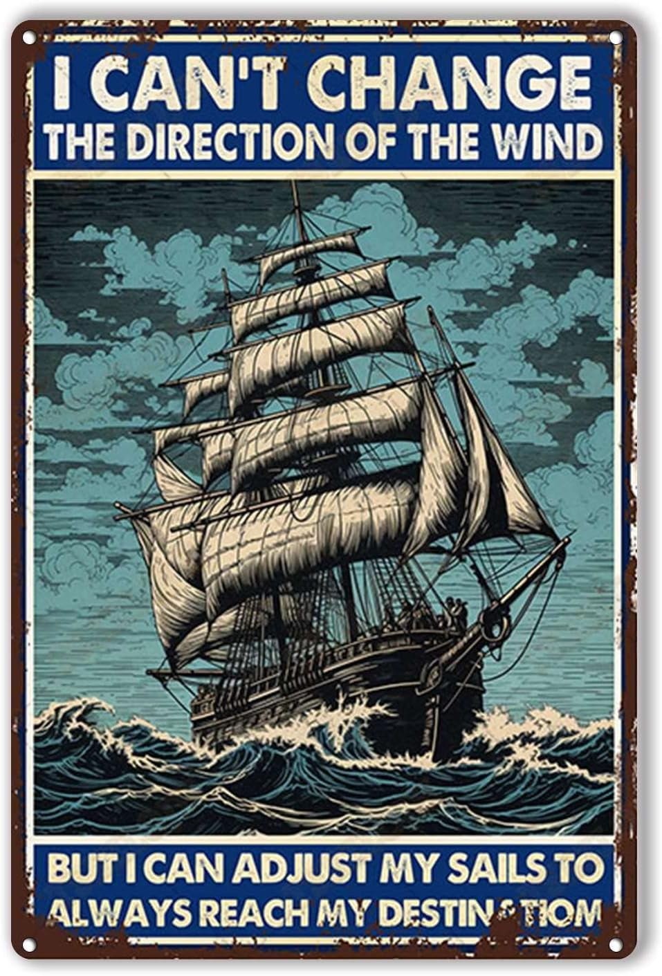 Decor Art Tin Signs Sailing Wall Art Nostalgic Sailor Sailing Gift Wall ...
