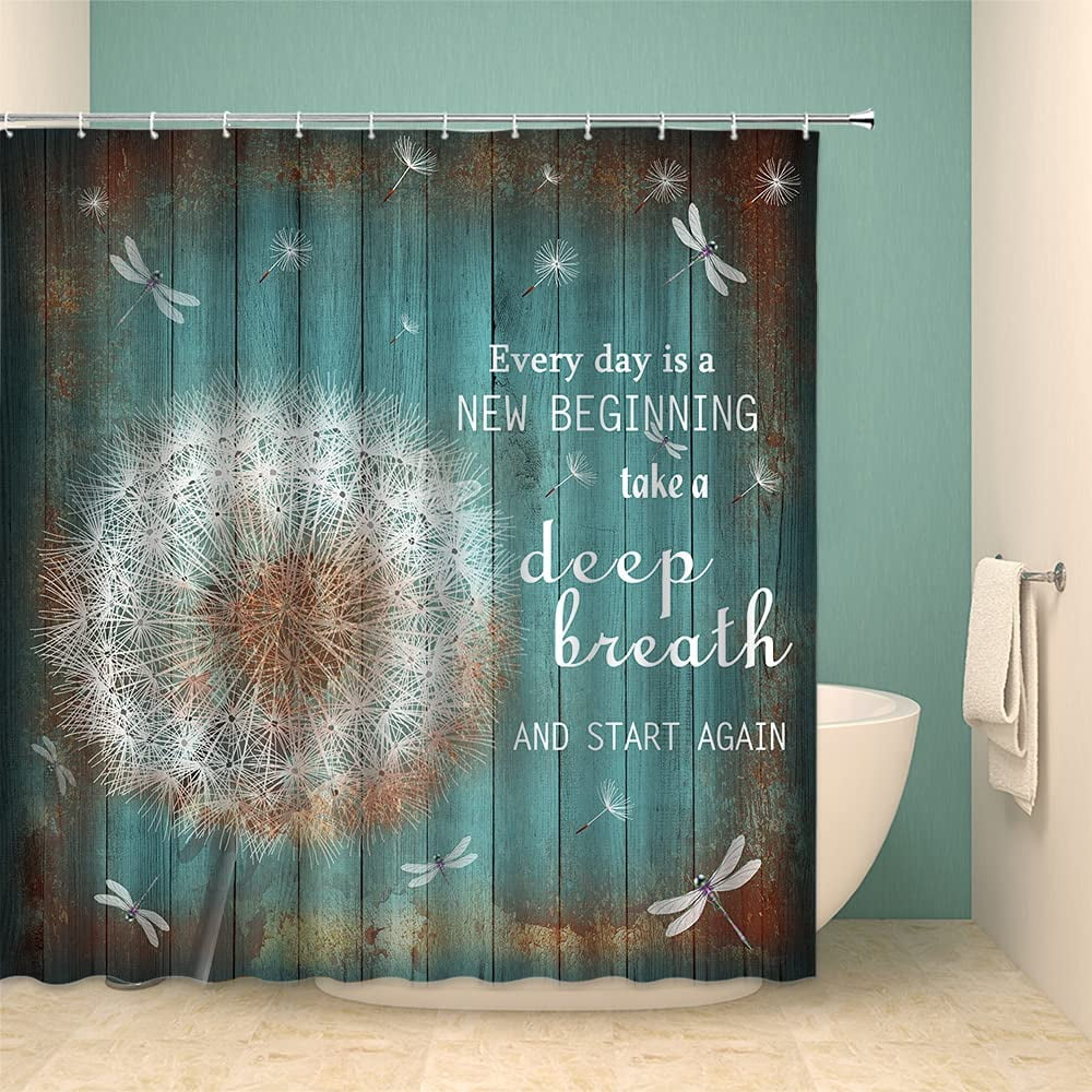 Decor Bathroom Plank Vintage Country Seeds Flying Quotes Inspirational
