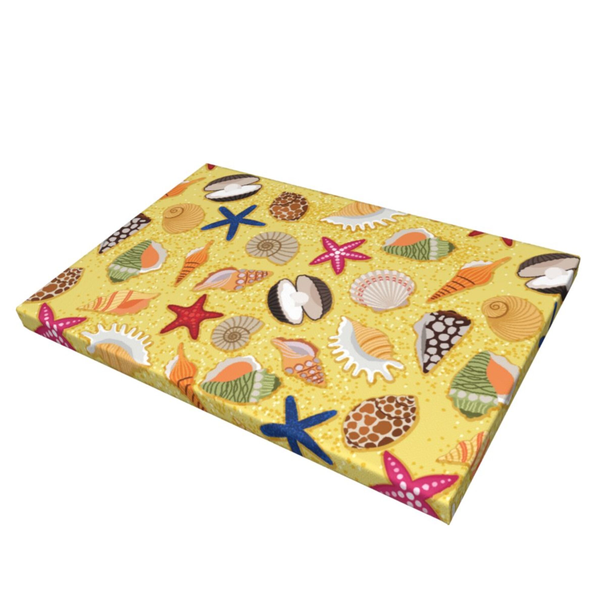 Decor Beach Sand Shells Marine Watermark Wall Decor Bathroom Canvas ...