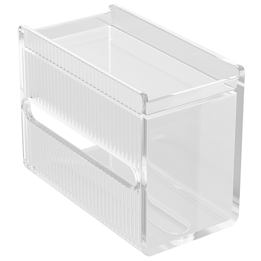 TEHAUX Transparent Acrylic WallMounted Tissue Holder with Storage Shelf ...