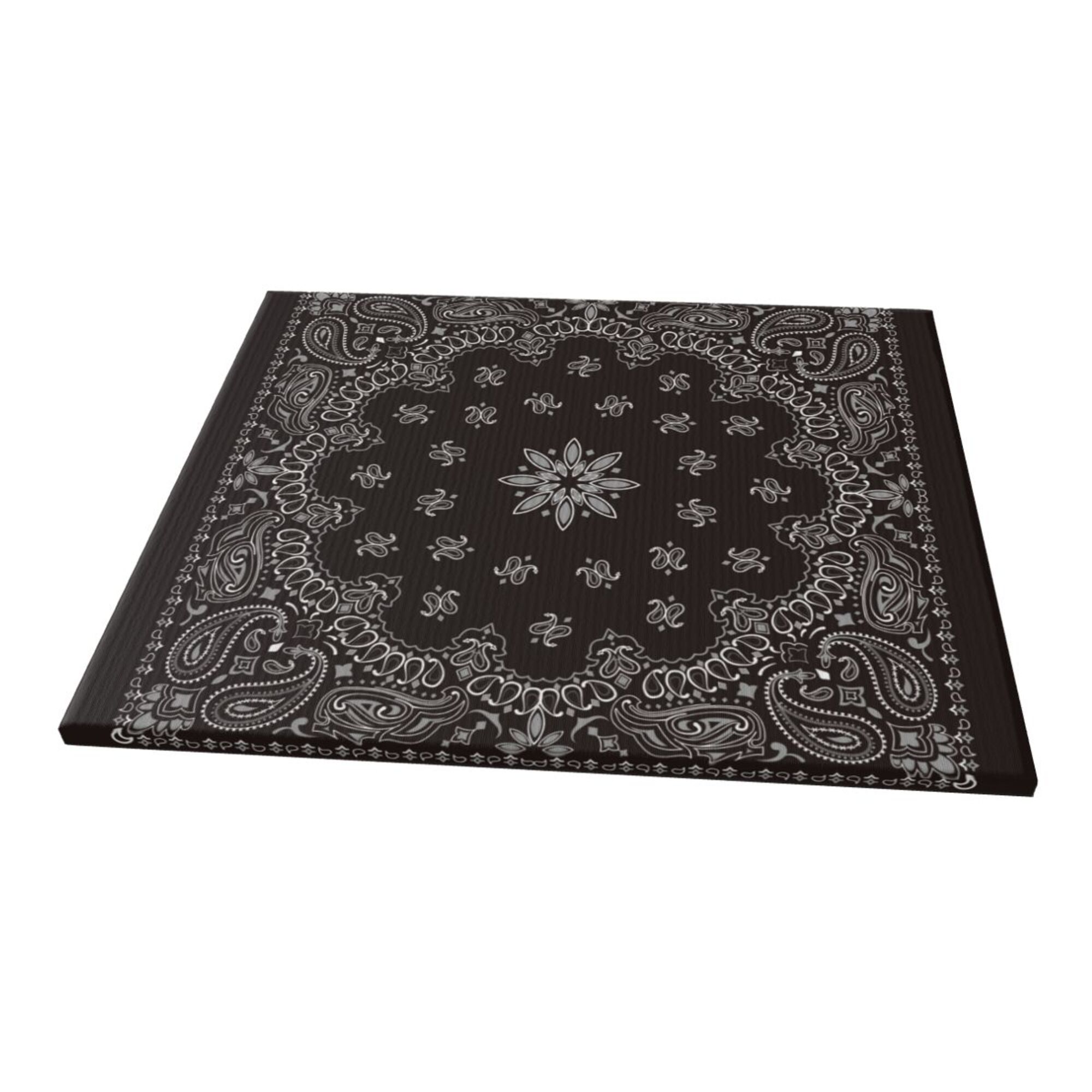 Decor Black-Paisley Bandana Wall Decor Bathroom Canvas Painting Modern ...