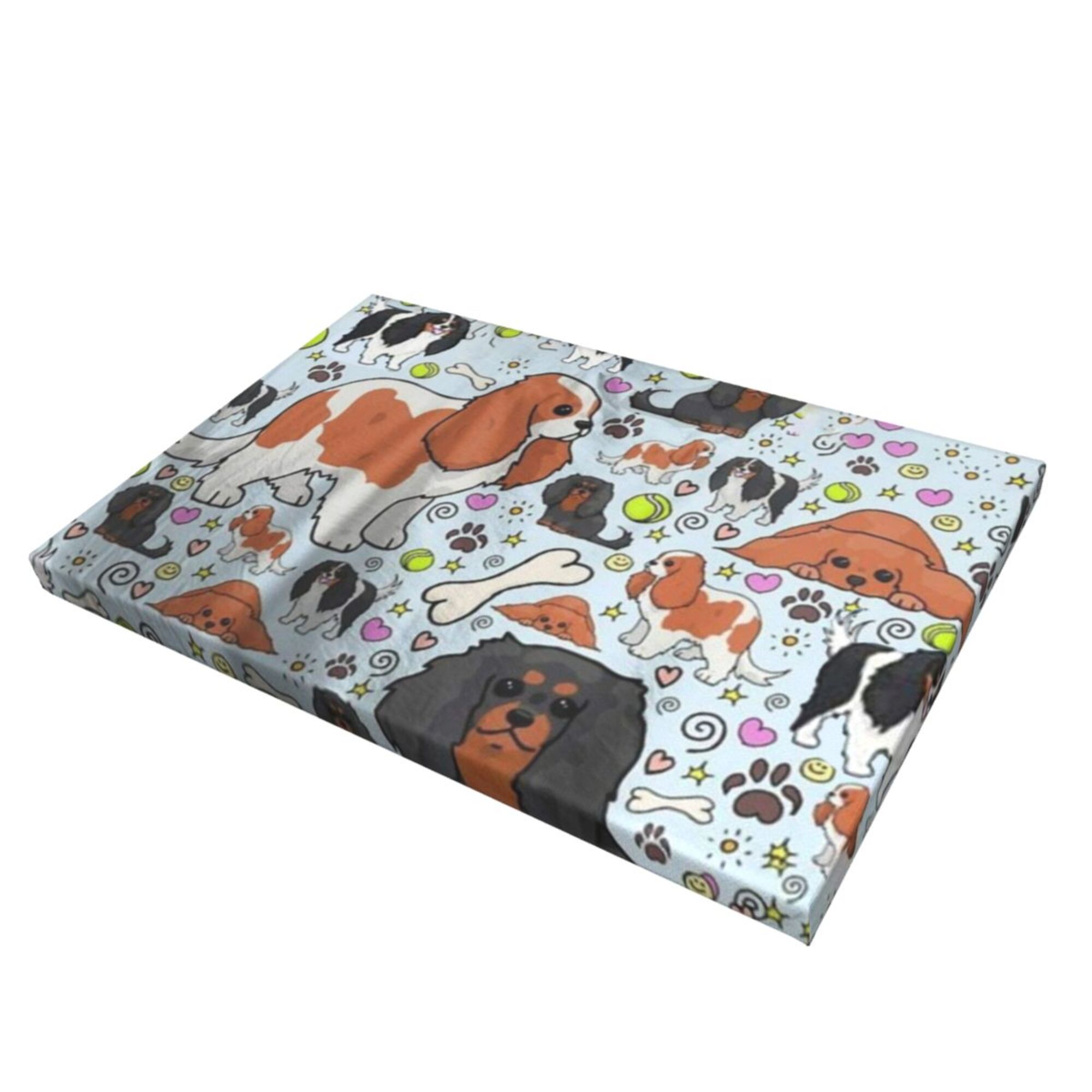 Decor Cavalier King Charles Spaniel Muster Wall Decor Bathroom Canvas ...