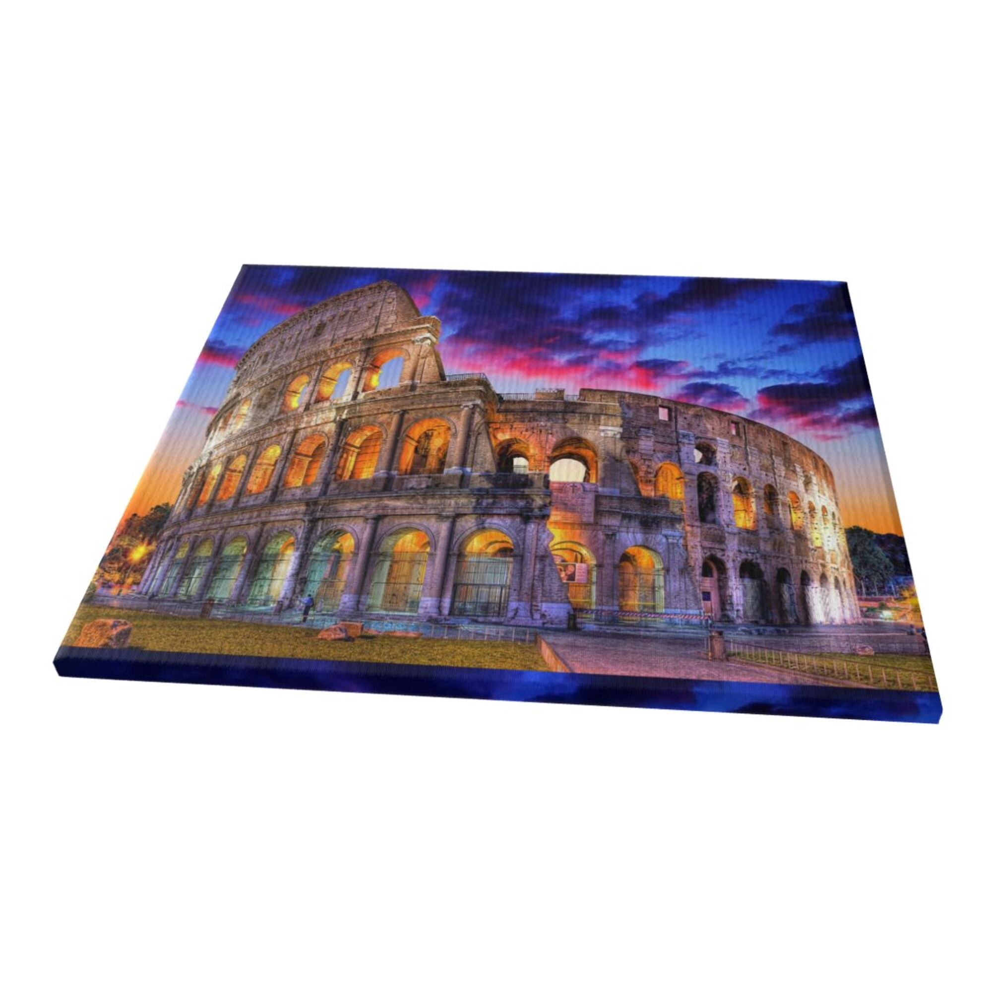 Decor Colosseum Rome Italy Night Landscape Wall Decor Bathroom Canvas ...