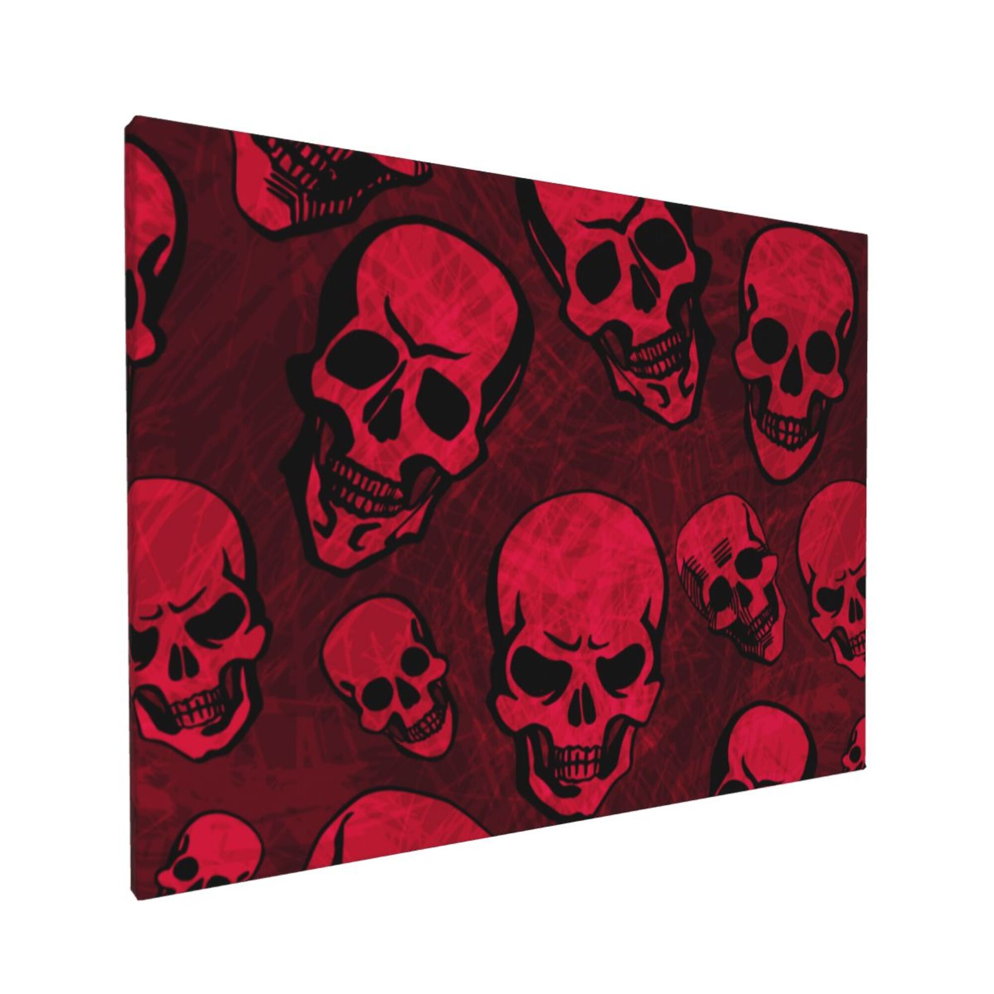 Decor Cool Red Blood Skull Wall Decor Bathroom Canvas Painting Modern ...
