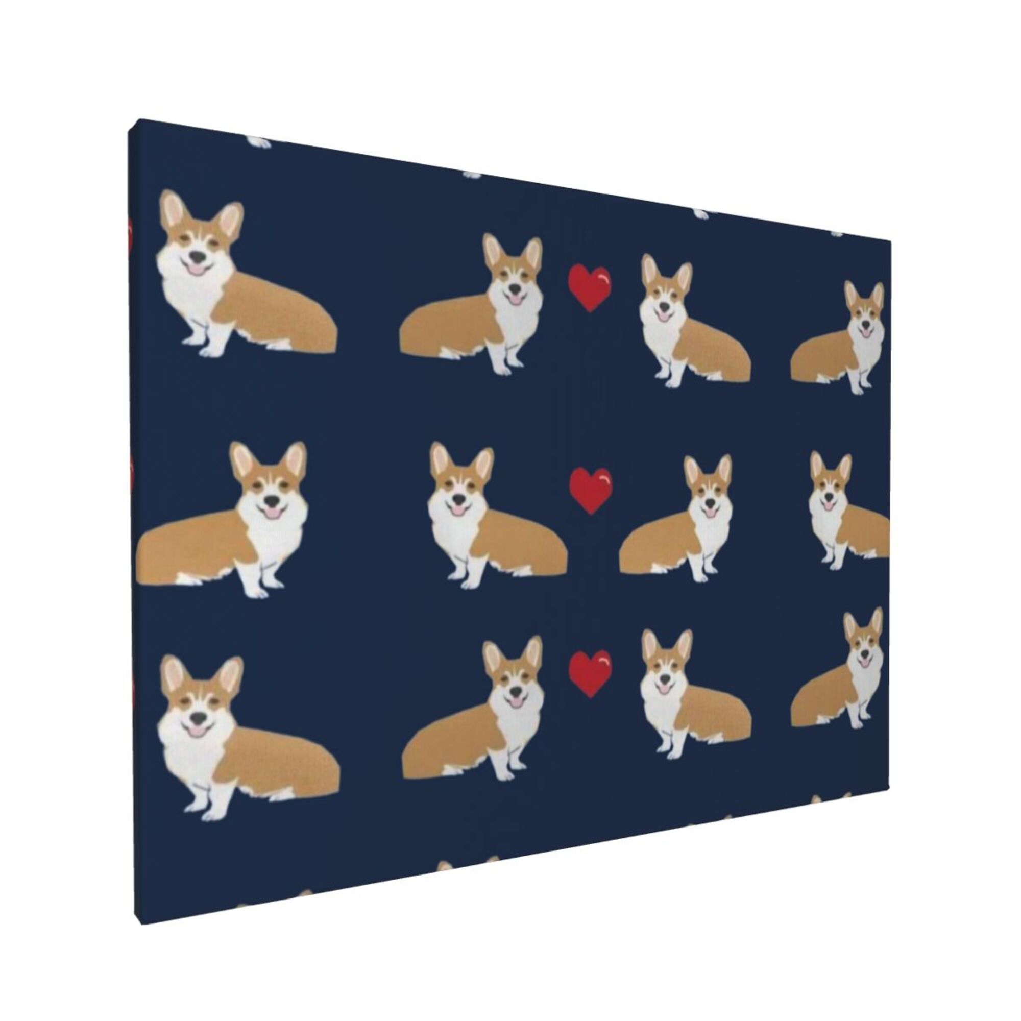 Decor Corgi Love Navy Wall Decor Bathroom Canvas Painting Modern ...
