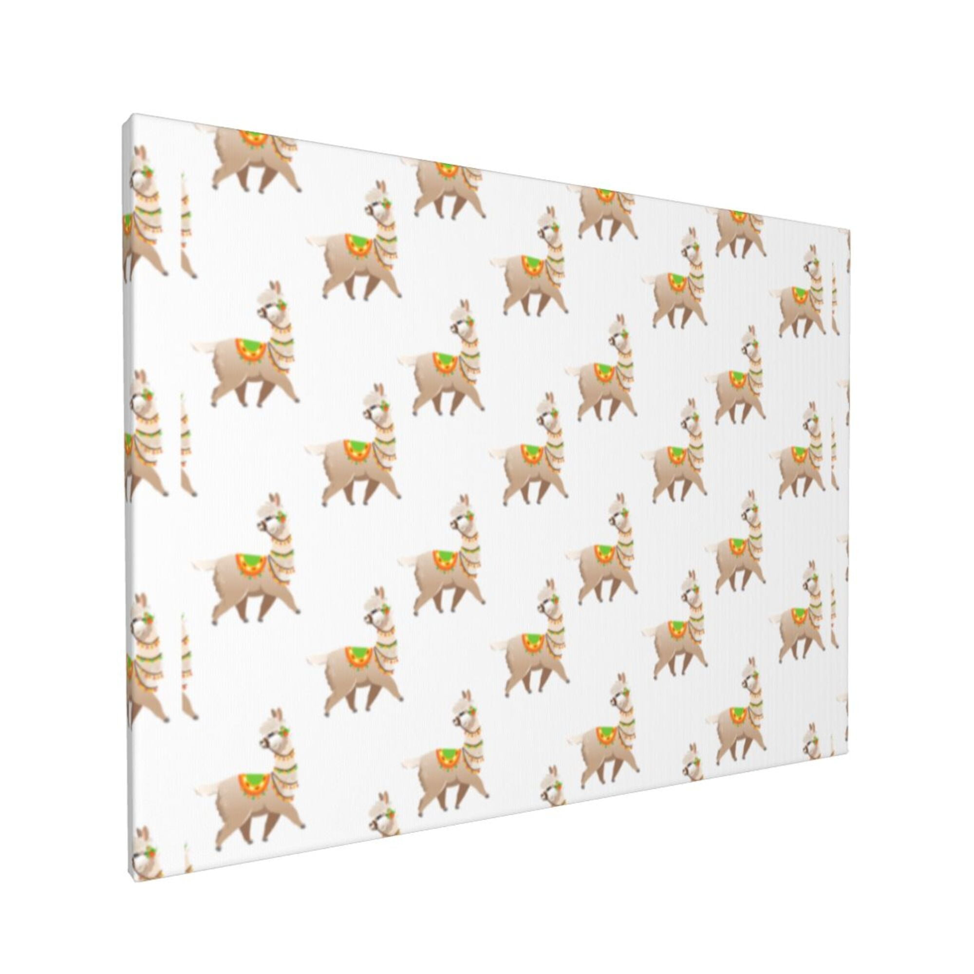 Decor Cute Alpaca Wall Decor Bathroom Canvas Painting Modern ...