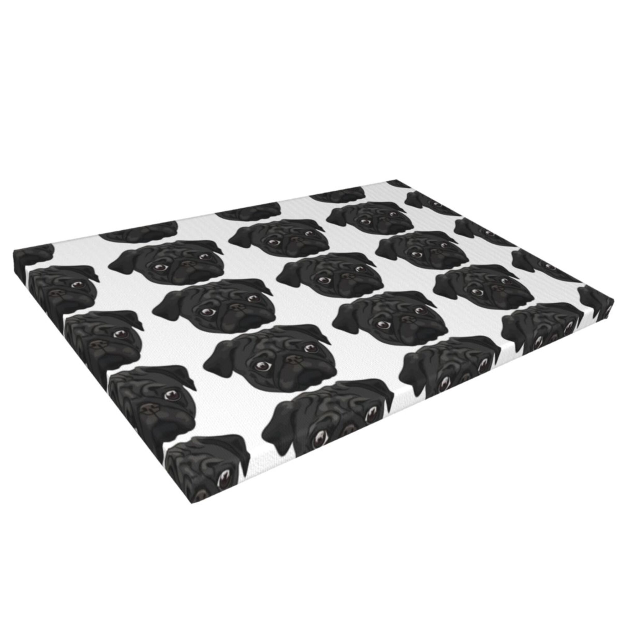 Decor Cute Black Pug Portrait Socks Wall Decor Bathroom Canvas Painting ...