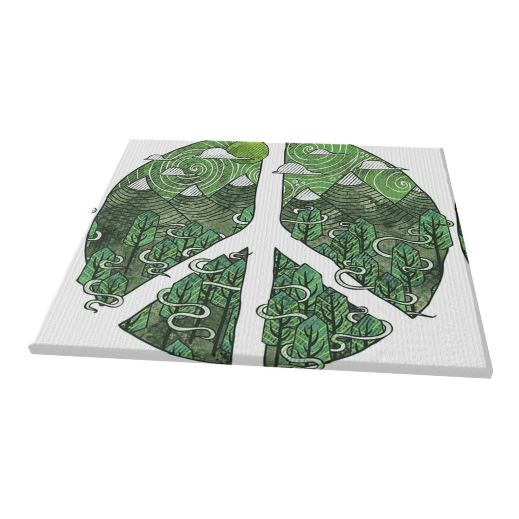 Decor Cute Nature Peace Sign Wall Decor Bathroom Canvas Painting Modern ...