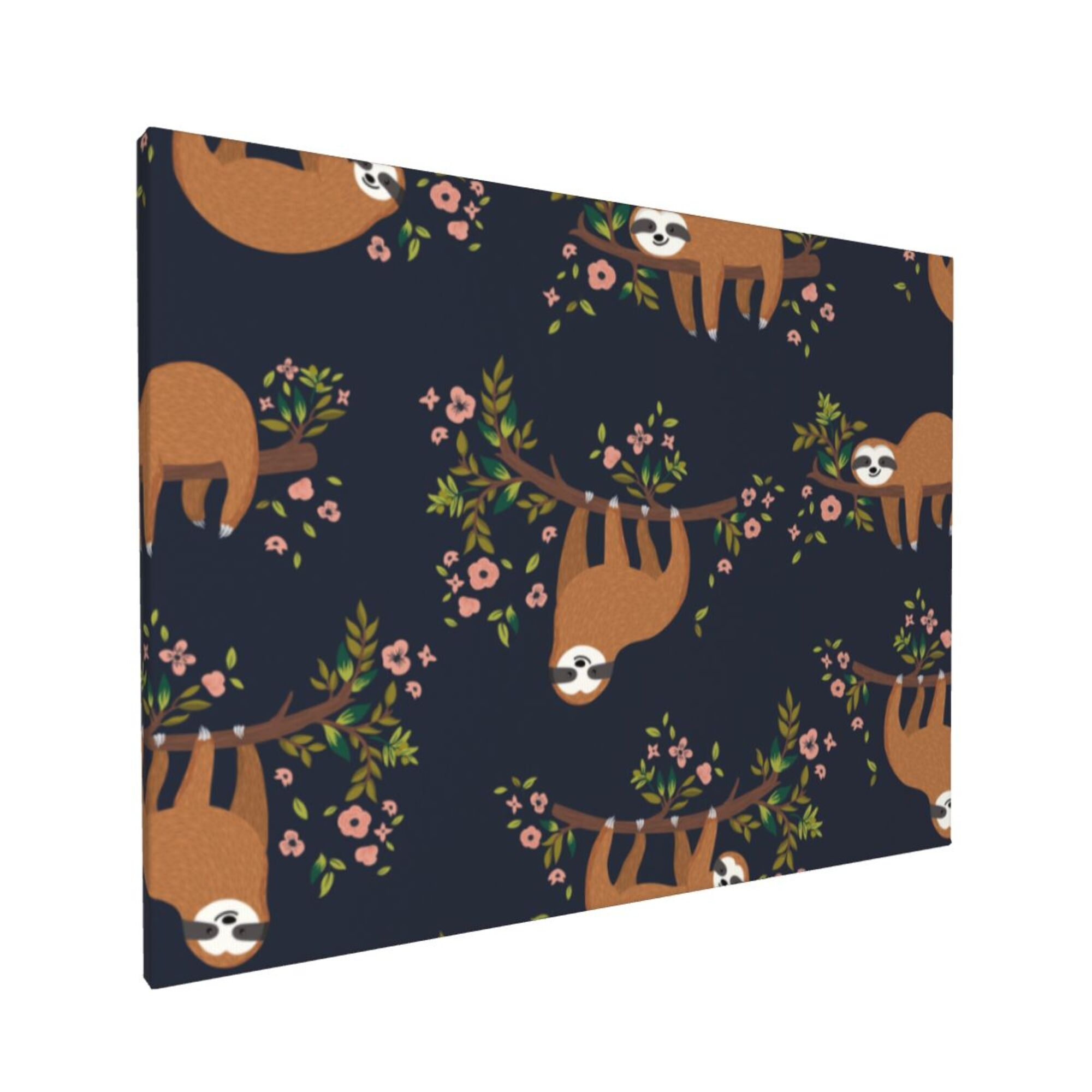 Decor Cute Sloths Animal Wall Decor Bathroom Canvas Painting Modern ...