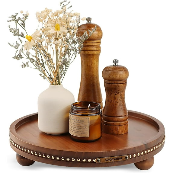 Decor Decorative Round Tray 11.81in for Home Decor for Coffee Table ...