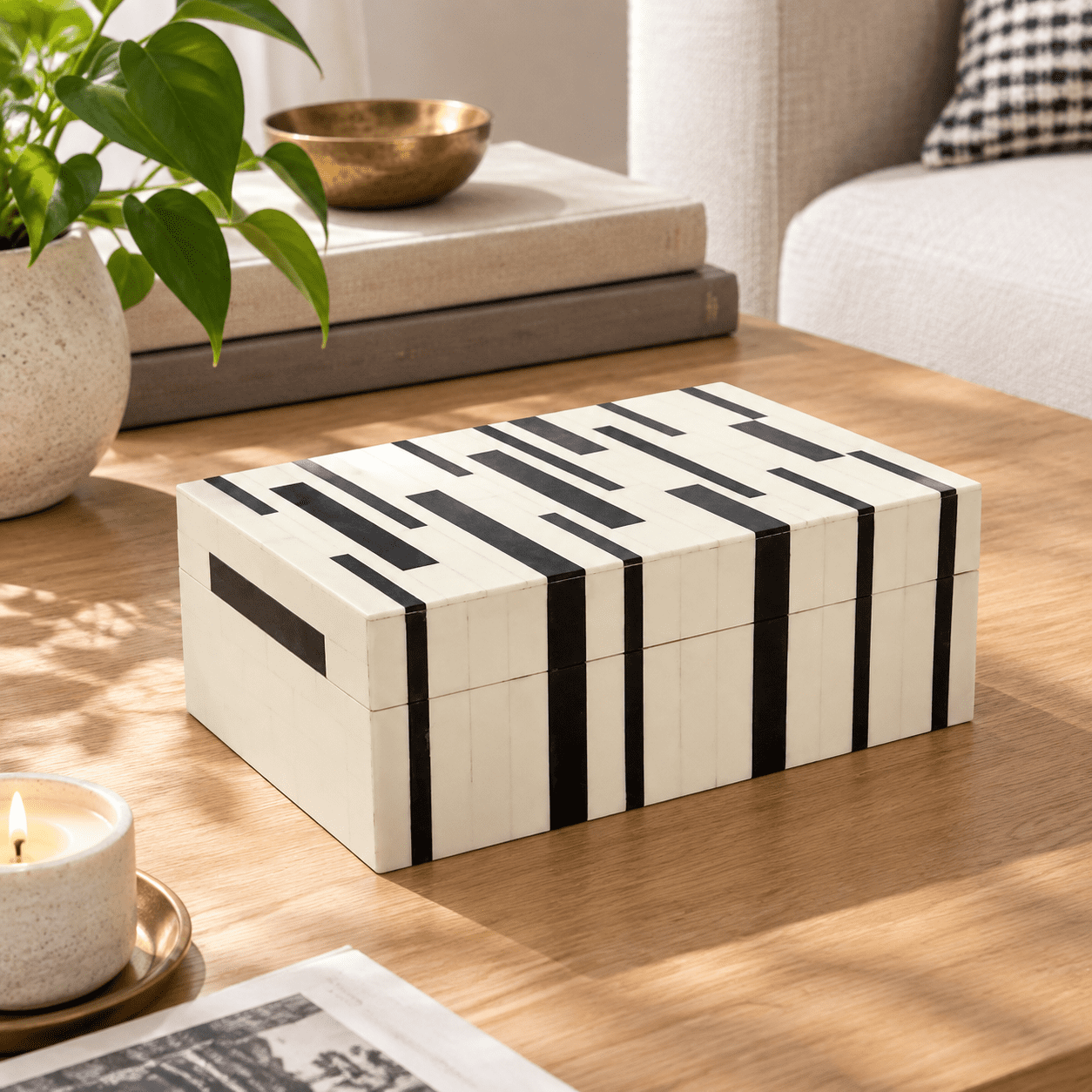 Decor Decorative Storwooden Box Small Ikigai Organizer Tool Stash Card ...