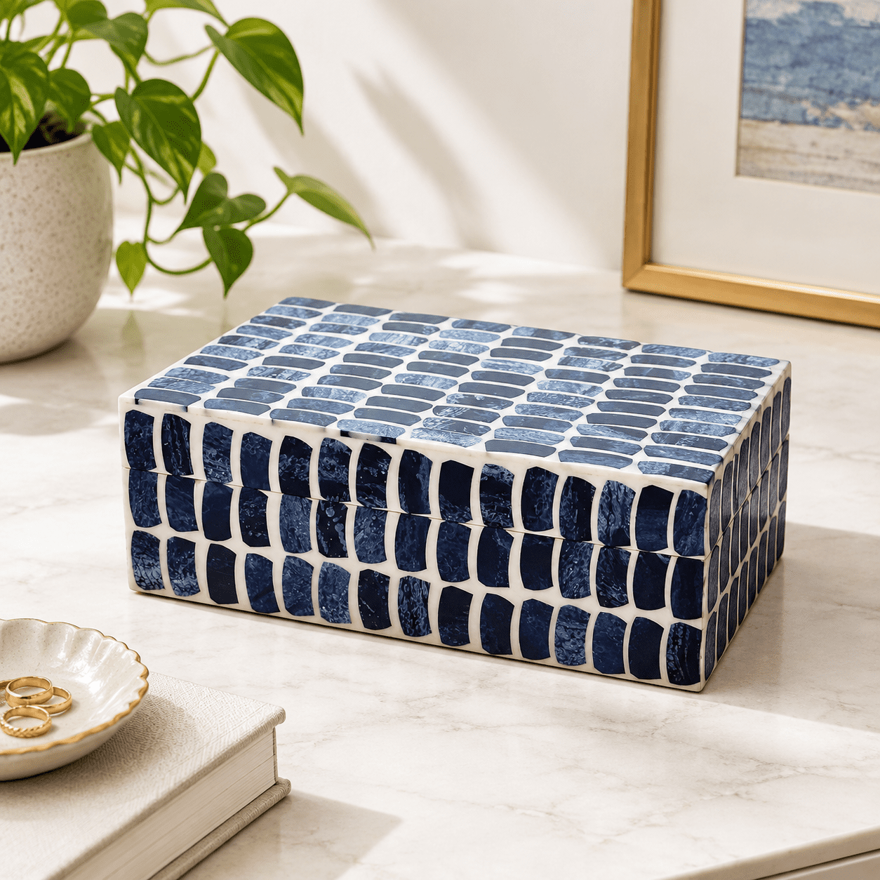 Decor Decorative Storwooden Box Small Shibu Organizer Tool Stash Card ...
