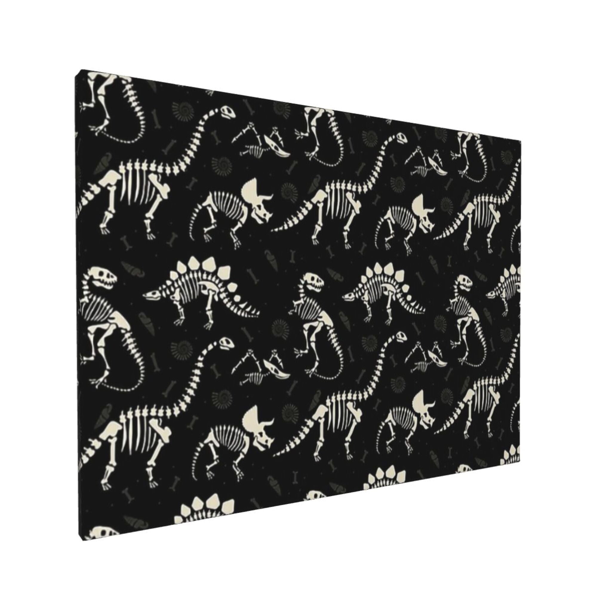 Decor Dinosaur Fossils In Black Wall Decor Bathroom Canvas Painting ...