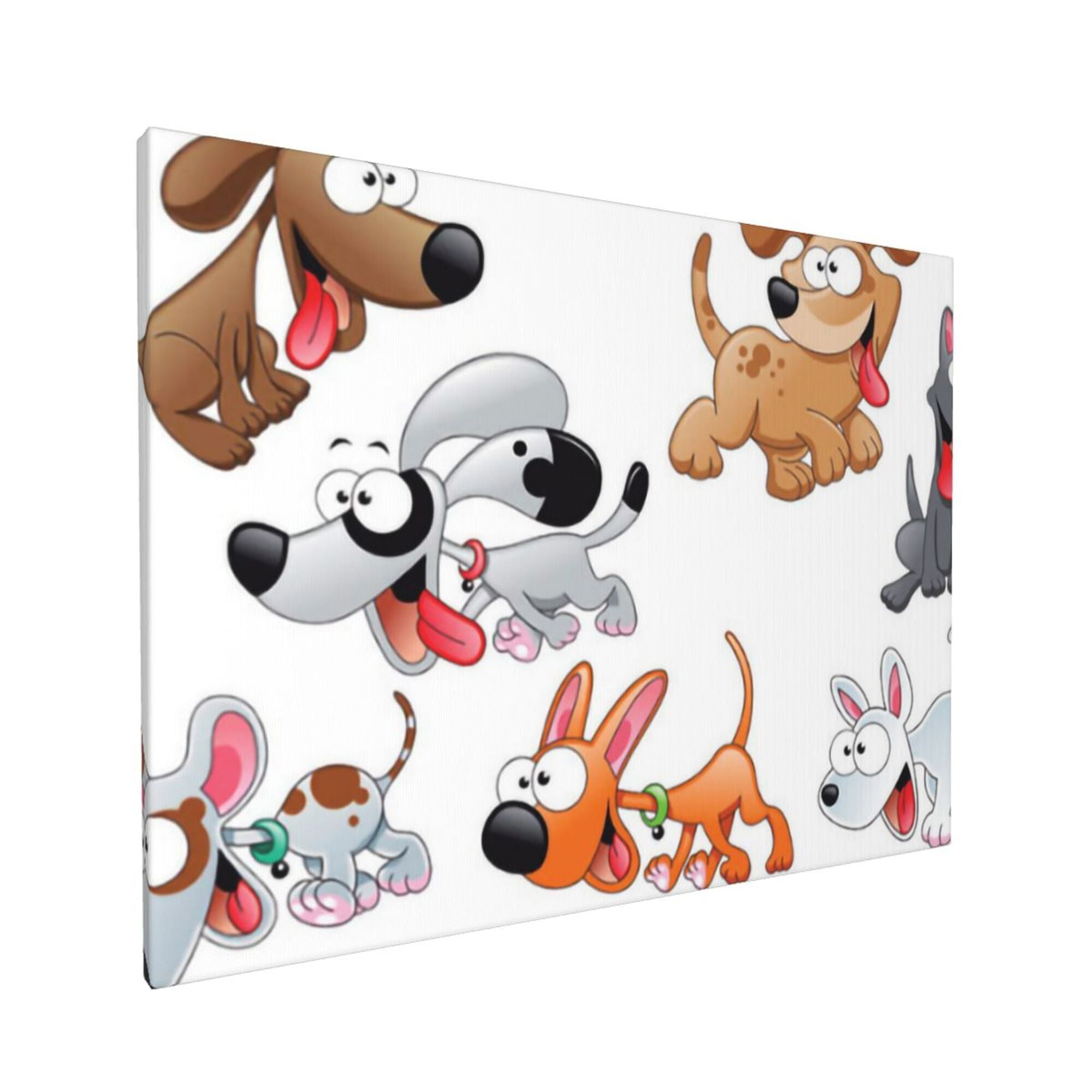 Decor Dogs Cartoons Wall Decor Bathroom Canvas Painting Modern ...