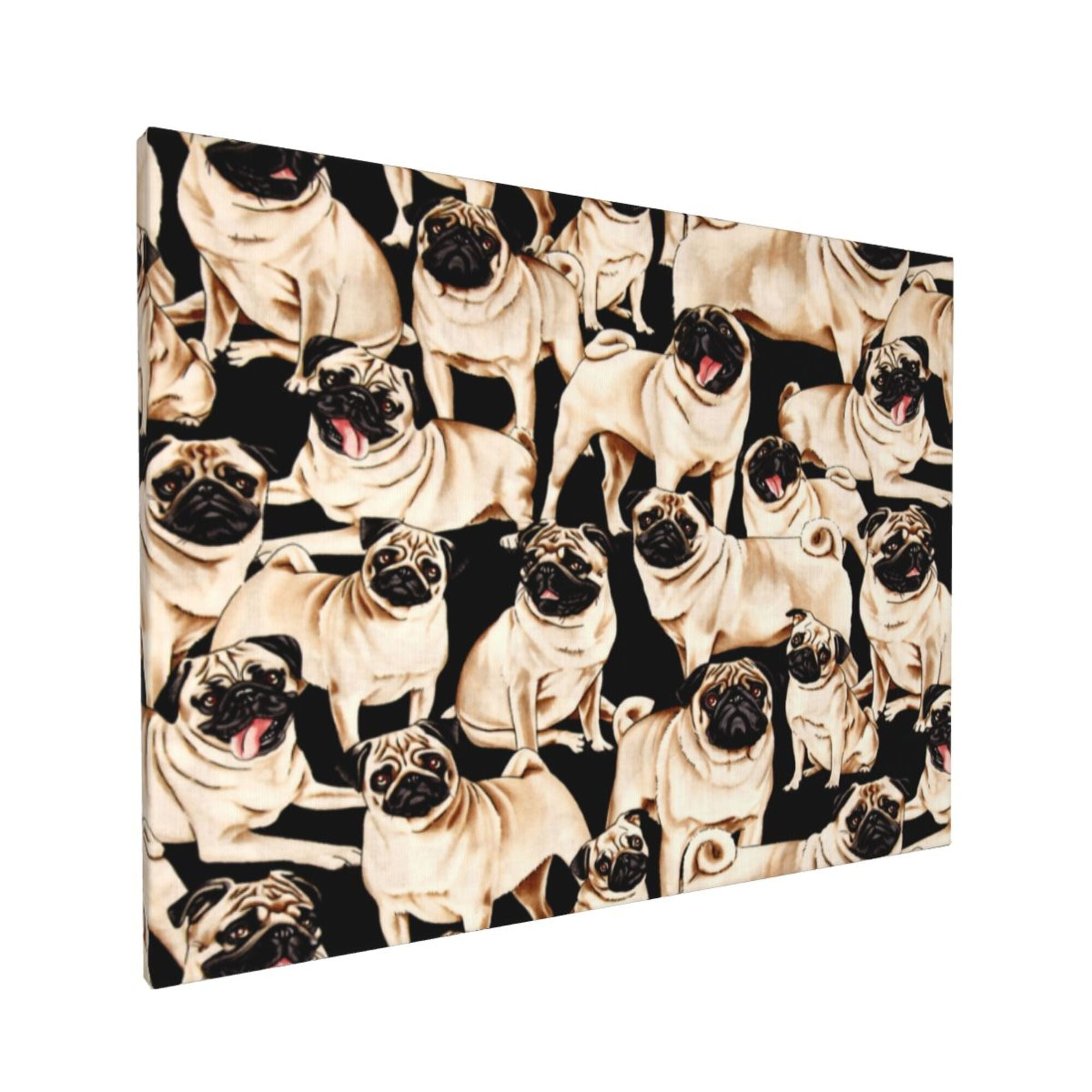 Decor Dogs Cute Pug Wall Decor Bathroom Canvas Painting Modern ...