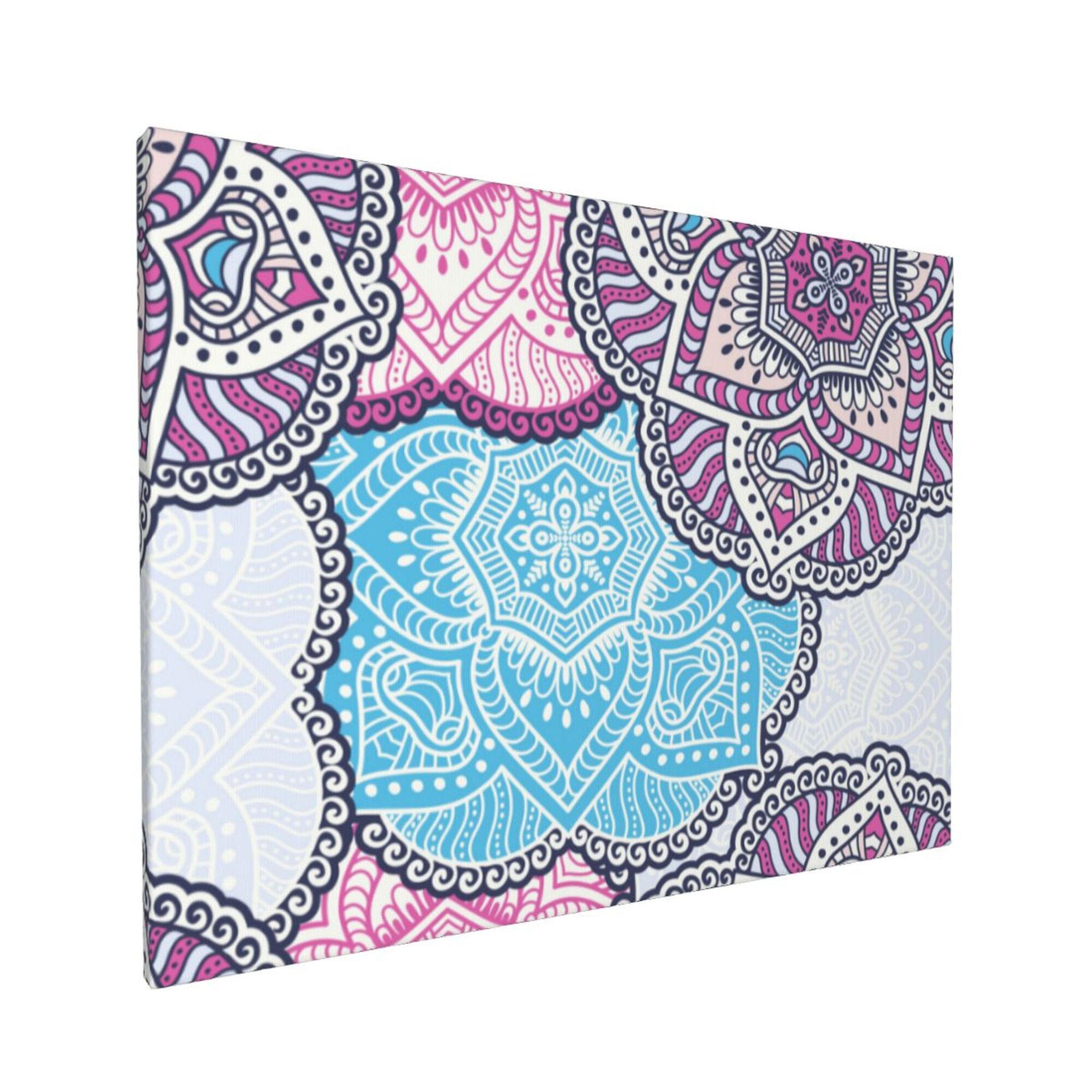 Decor Ethnic Floral Seamless Pattern Wall Decor Bathroom Canvas ...