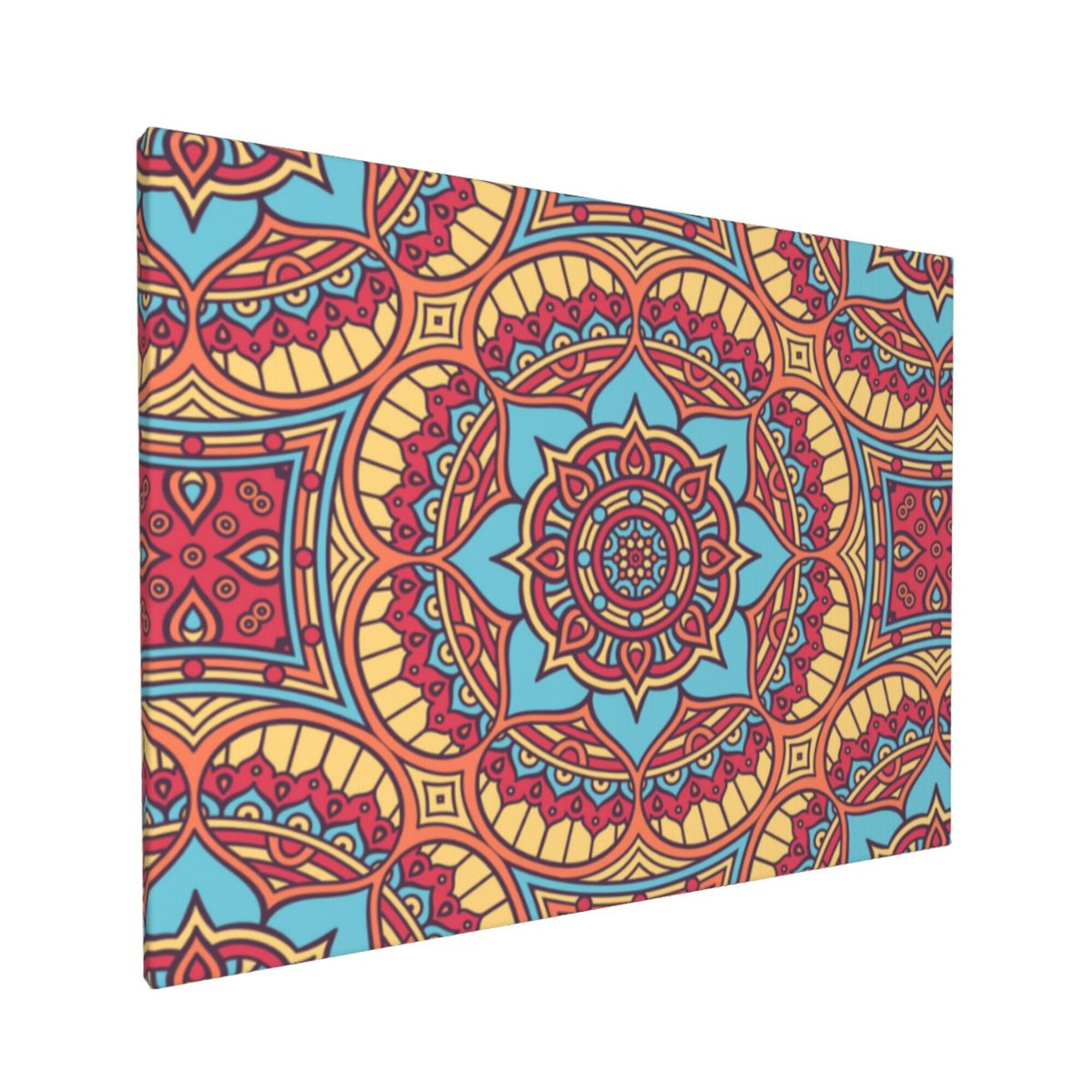 Decor Ethnic Floral Seamless Pattern Wall Decor Bathroom Canvas ...