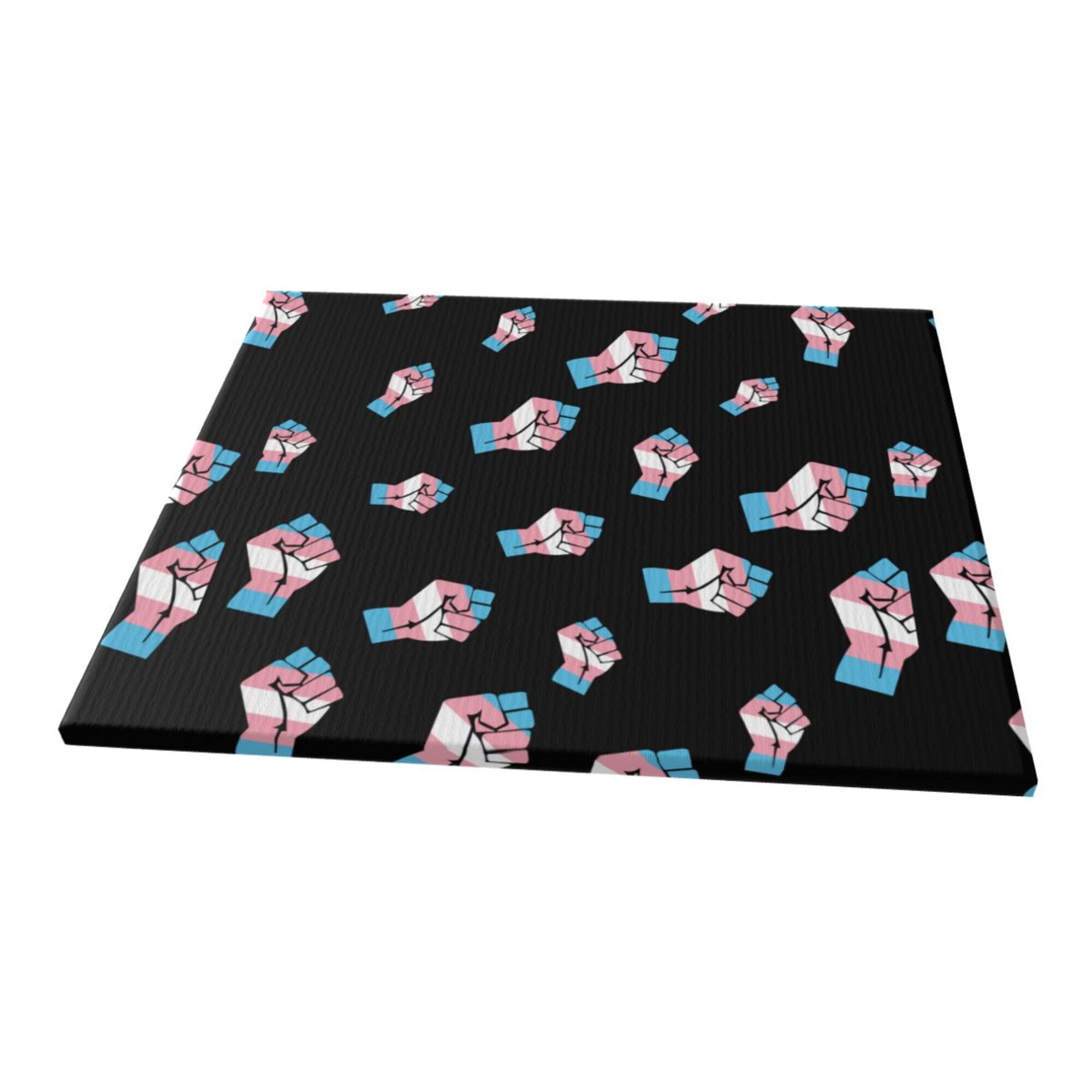 Decor Fist Transgender Flag Wall Decor Bathroom Canvas Painting Modern ...