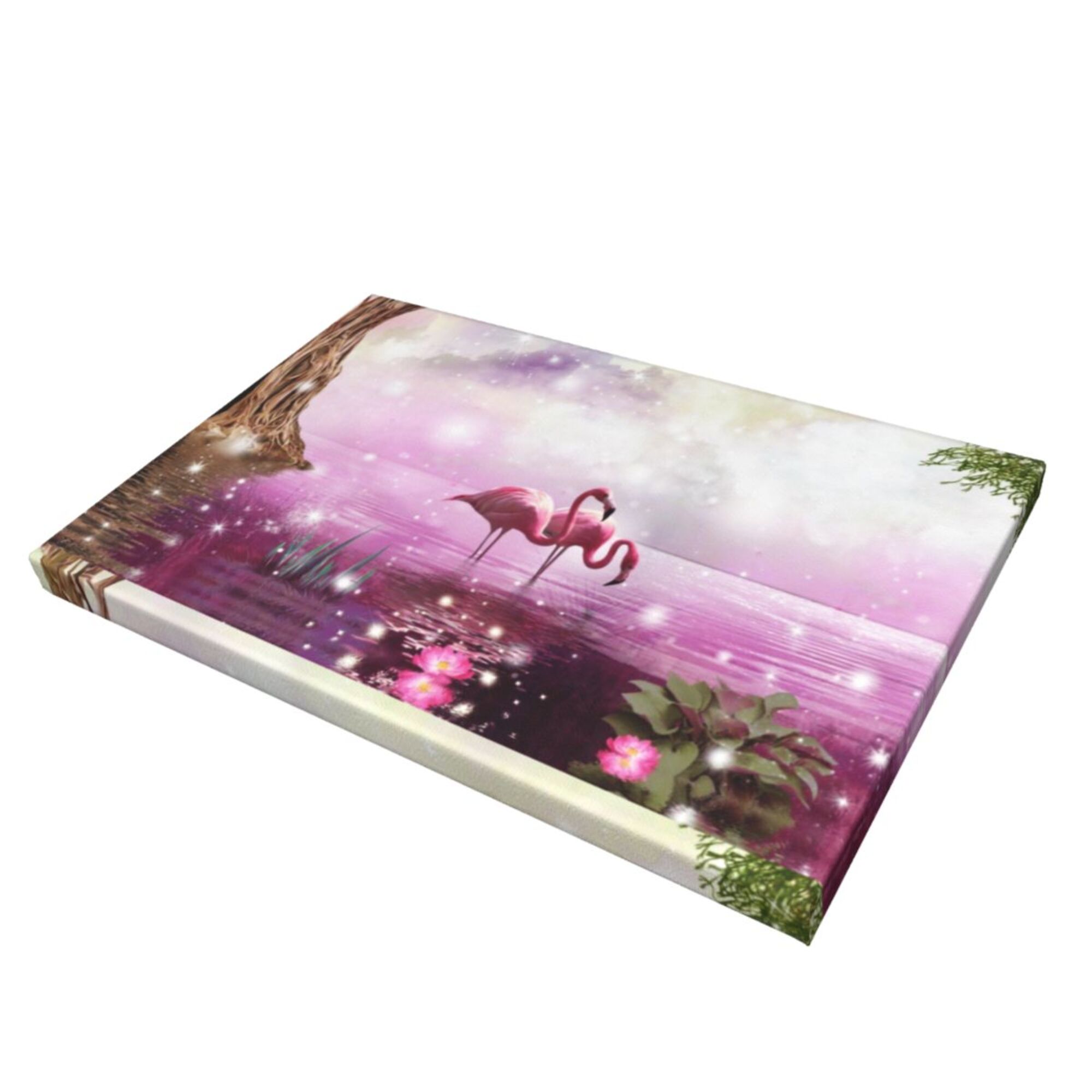 Decor Flamingo Lilac Sparkles Swamp Water Flowers Tree Wall Decor ...