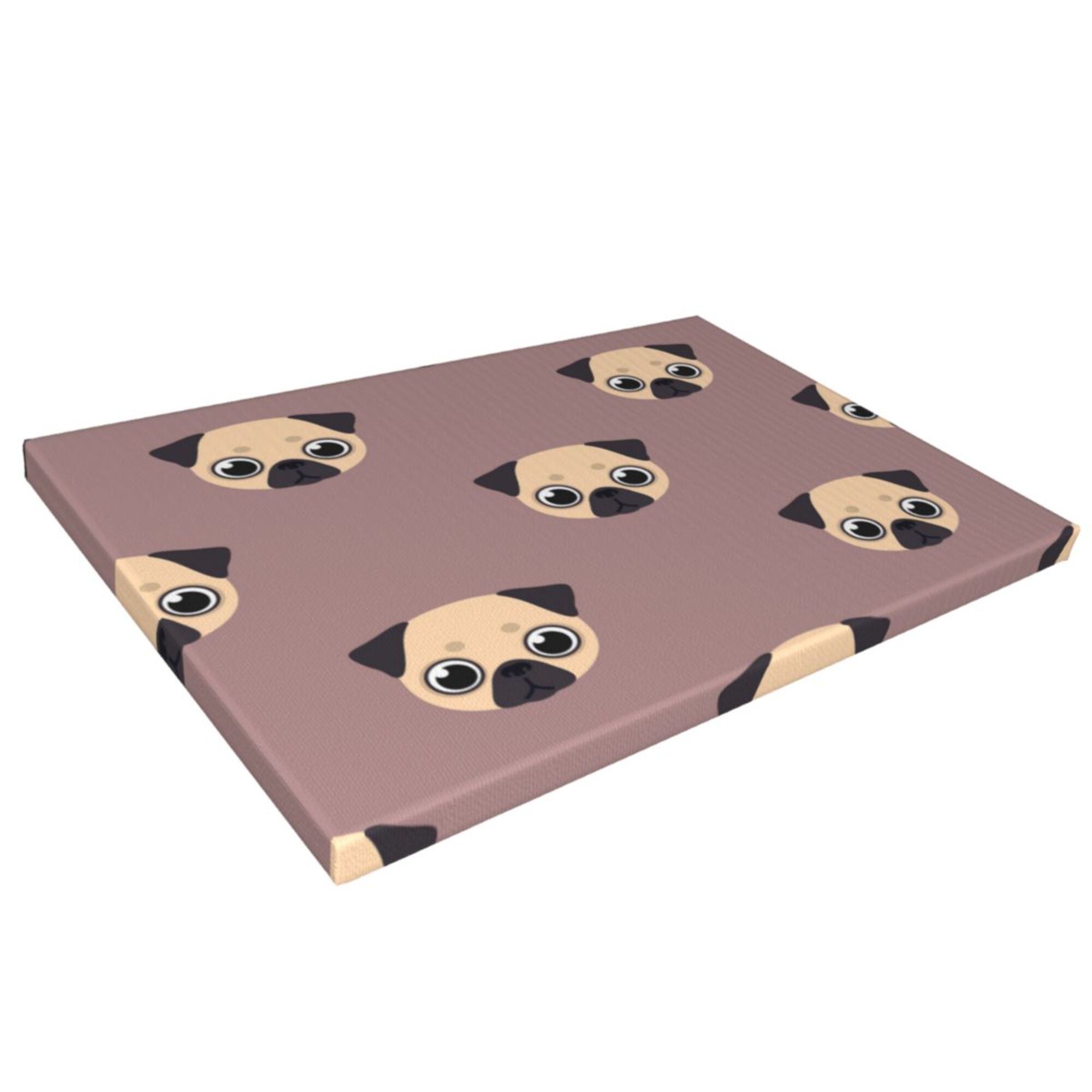 Decor Flat Pug Pattern Style Cute Animal Seamles Shield Wall Decor ...