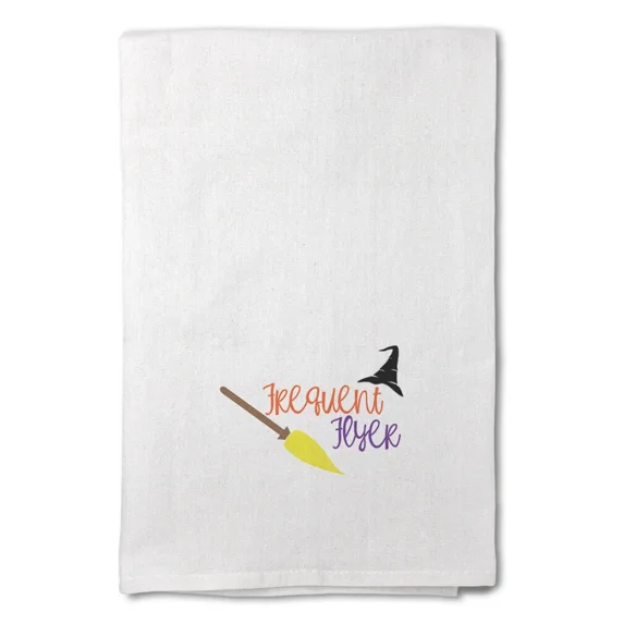Decor Flour Kitchen Towels Frequent Flyer With Halloween Hat Halloween ...
