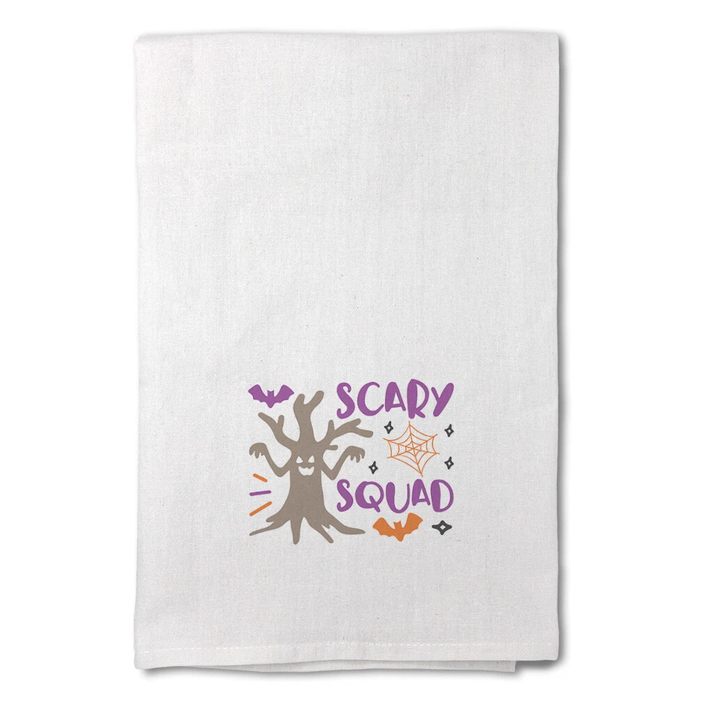 Decor Flour Kitchen Towels Scary Squad With Spider Cleaning Supplies ...