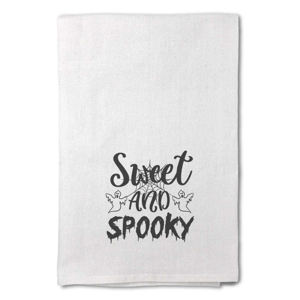 Decor Flour Kitchen Towels Sweet And Spooky Cleaning Supplies Dish ...