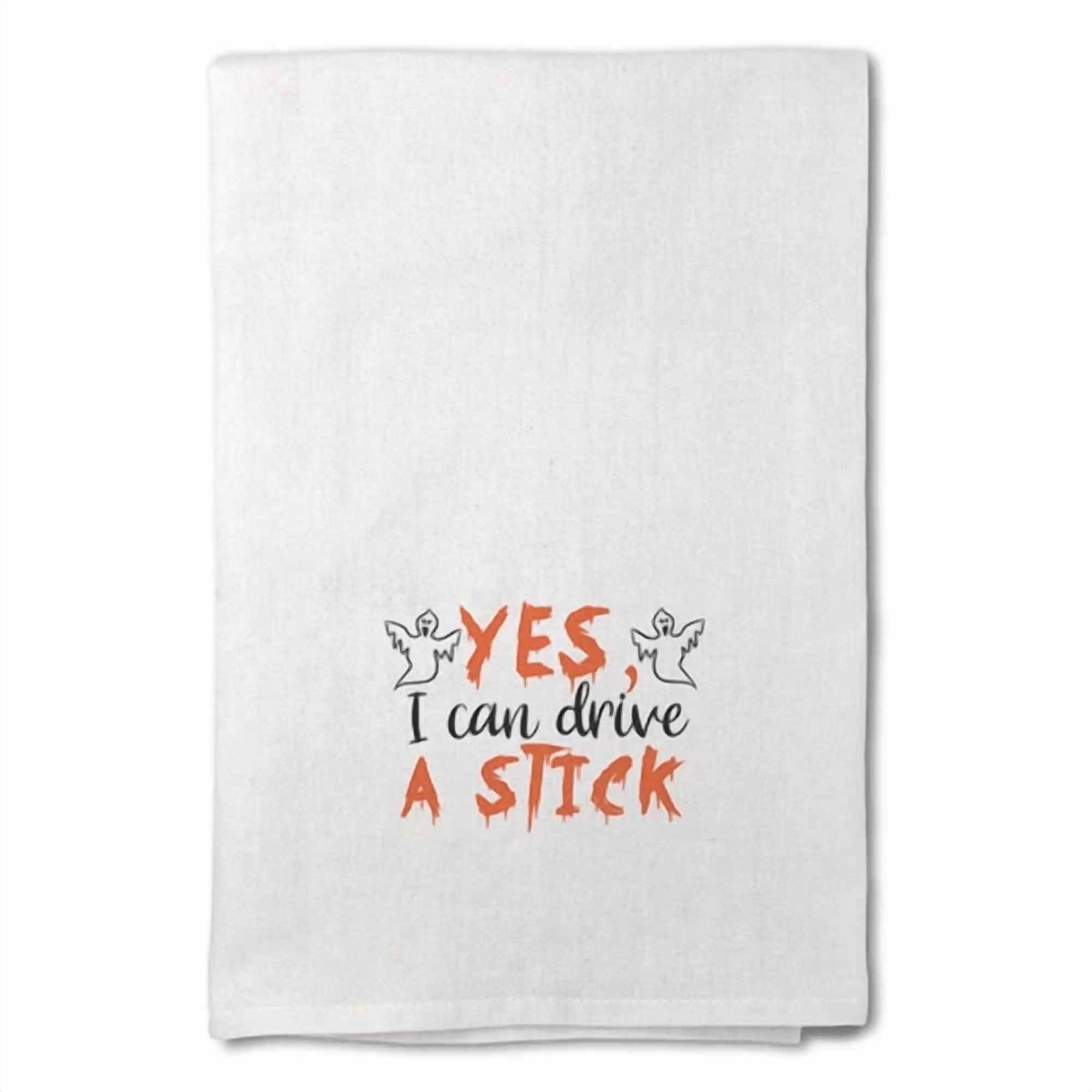 Decor Flour Kitchen Towels Yes I Can Drive A Stick Style A Halloween ...