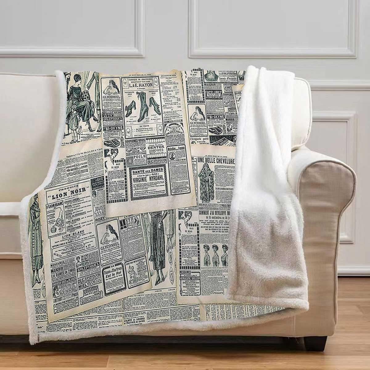 Decor Fluffy Blankets Blue Grey Fall Throw Soft Plush Fluffy for ...
