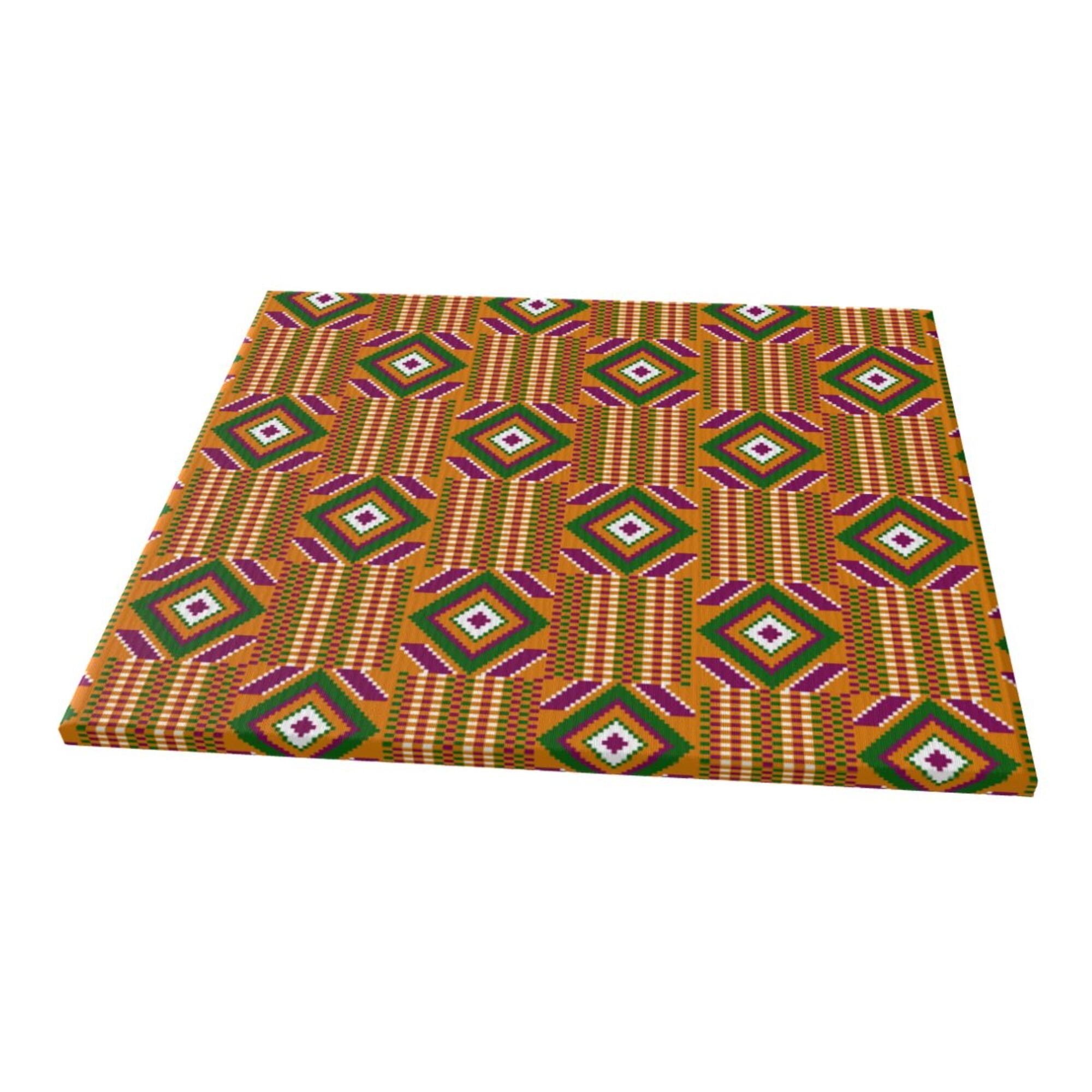 Decor Ghana Kente Fabric African Print Tribal Wall Decor Bathroom ...